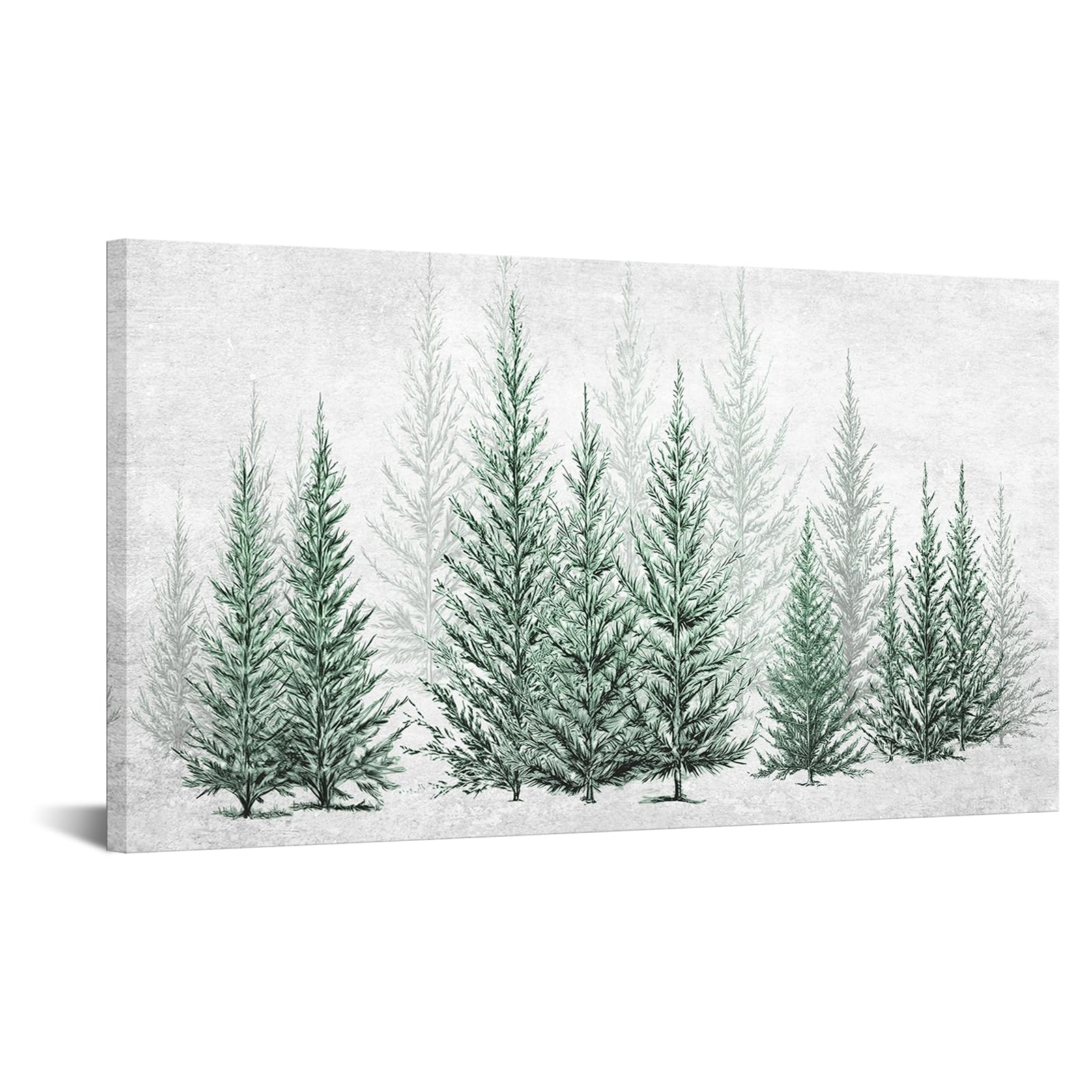 Amazon.com: LevvArts Pine Tree Forest Canvas Print Wall Art Green Tree ...