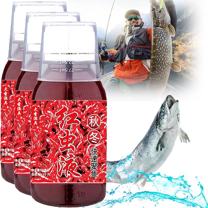 Amazon.com: Red Worm Liquid Bait, Fish Scent Bait Fish Additive ...