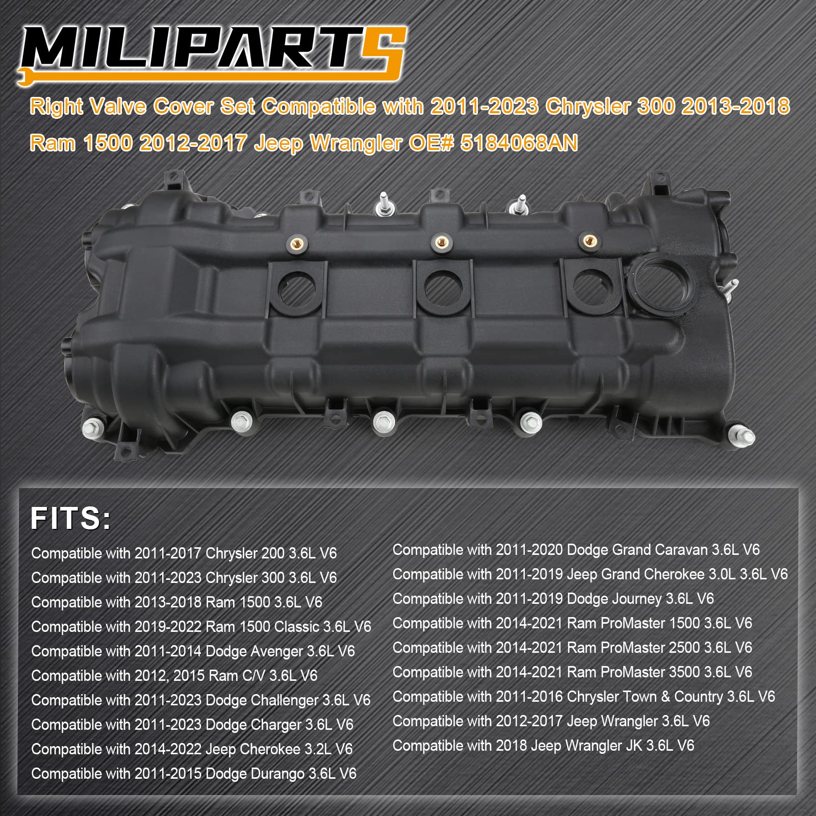 MILIPARTS Right Valve Cover Set Compatible with 2011-2023 Chrysler 300 ...
