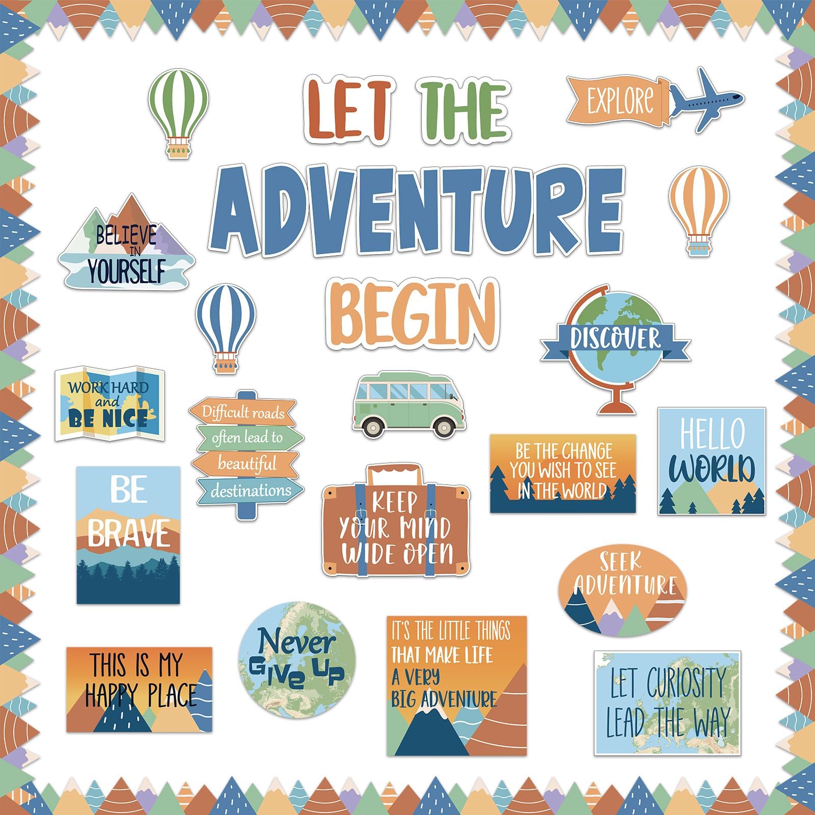 Snapklik.com : Let The Adventure Begin Motivational Bulletin Board Set ...