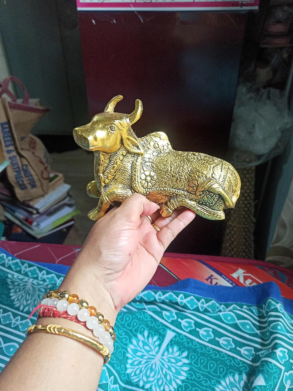 Buy Avenew Nandi Cow Spiritual Vastu Nandi Pooja Figurine Sculpture ...