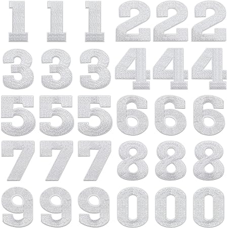 Amazon.com: GYGYL 30 Pieces Iron on Numbers Patches, Orange Number ...