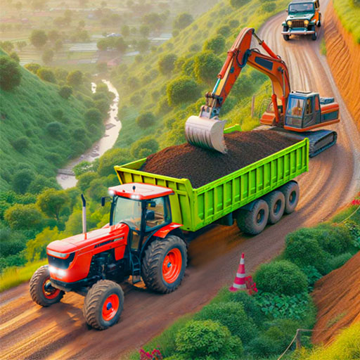 Cargo Tractor Trolley Game, Hill Tractor Trolley Simulator, Tractor ...