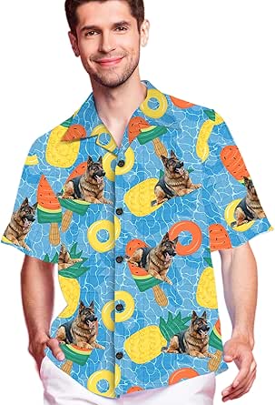 Amazon Yescustom Personalized Short Sleeves Button Down Shirt For