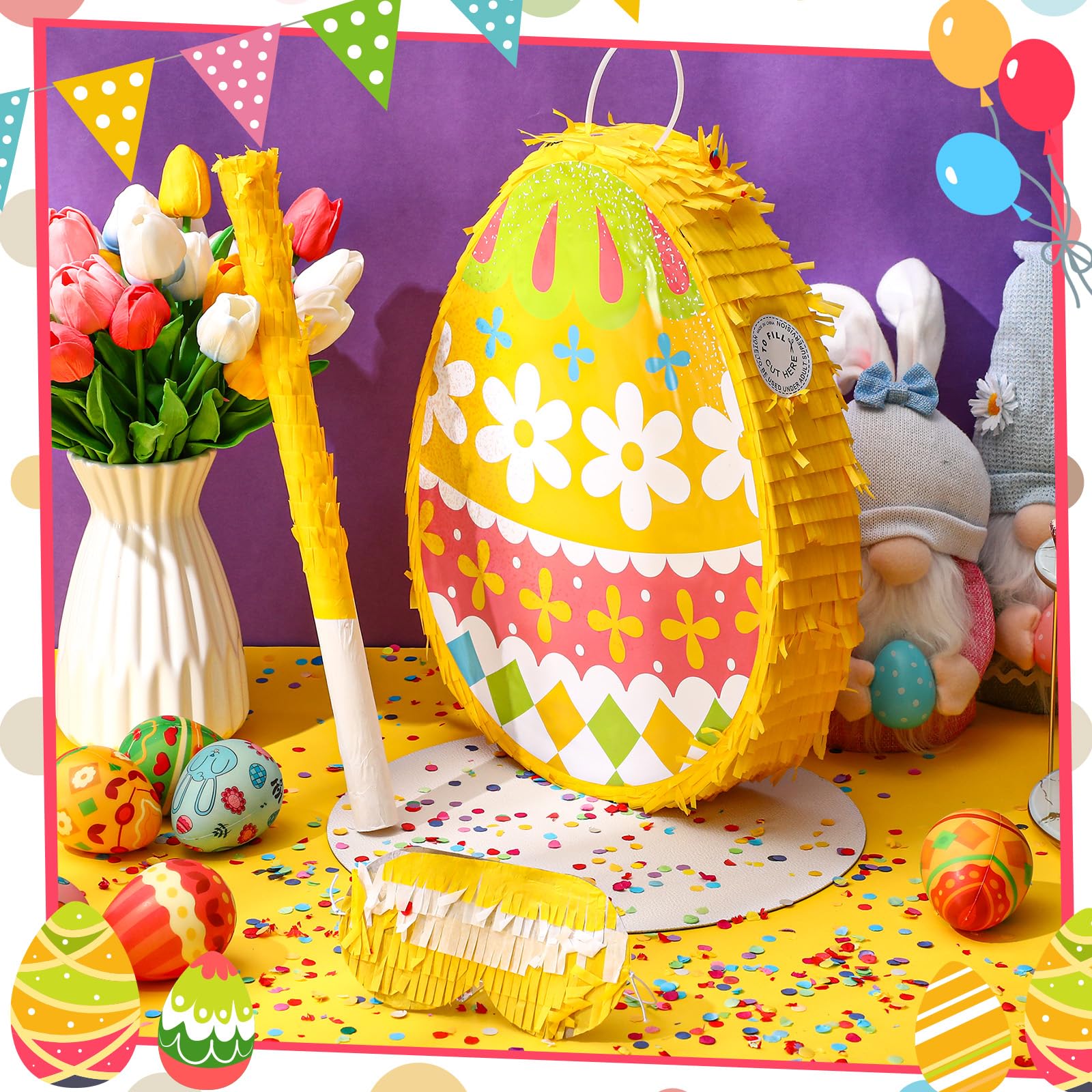 Snapklik.com : Sratte Easter Pinata Decorations Bunny Pinata Kit Easter ...