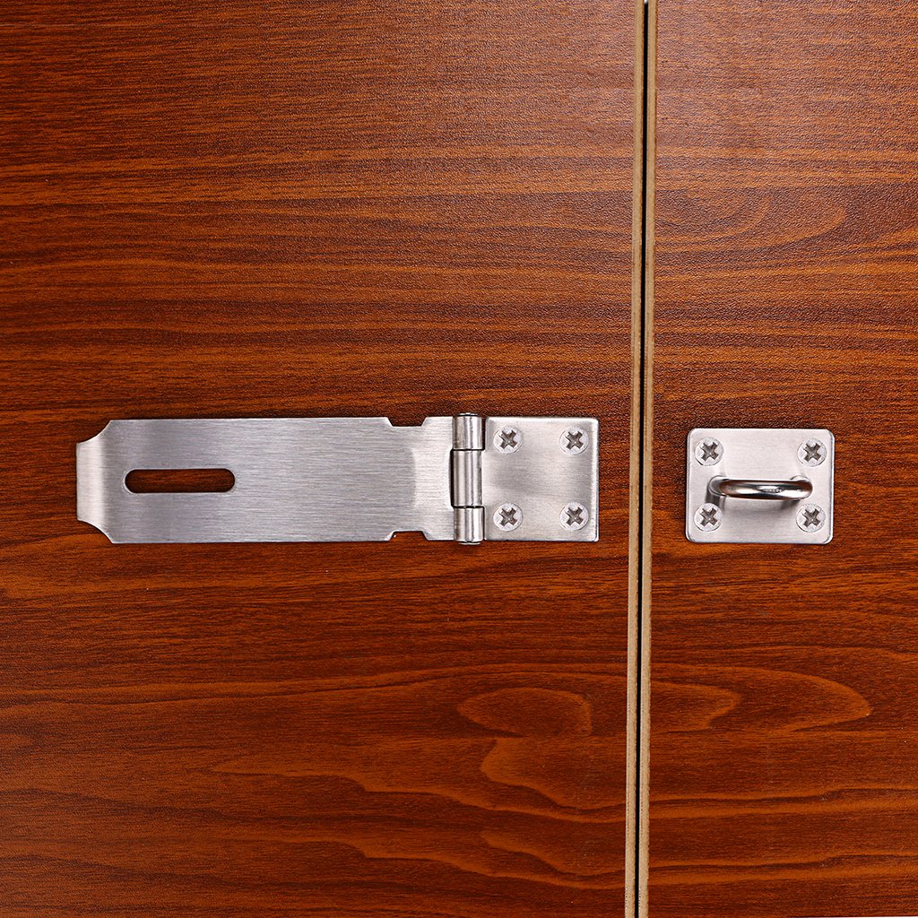 IGNPION SUS304 Stainless Steel Hasp and Staple Lock Heavy Duty Padlock ...