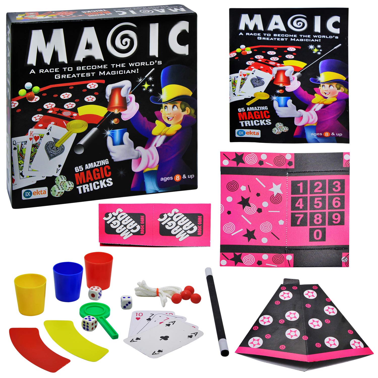 Buy Ekta 65 Tricks Magic Kit for Kid, Multi Color Online at Low Prices ...