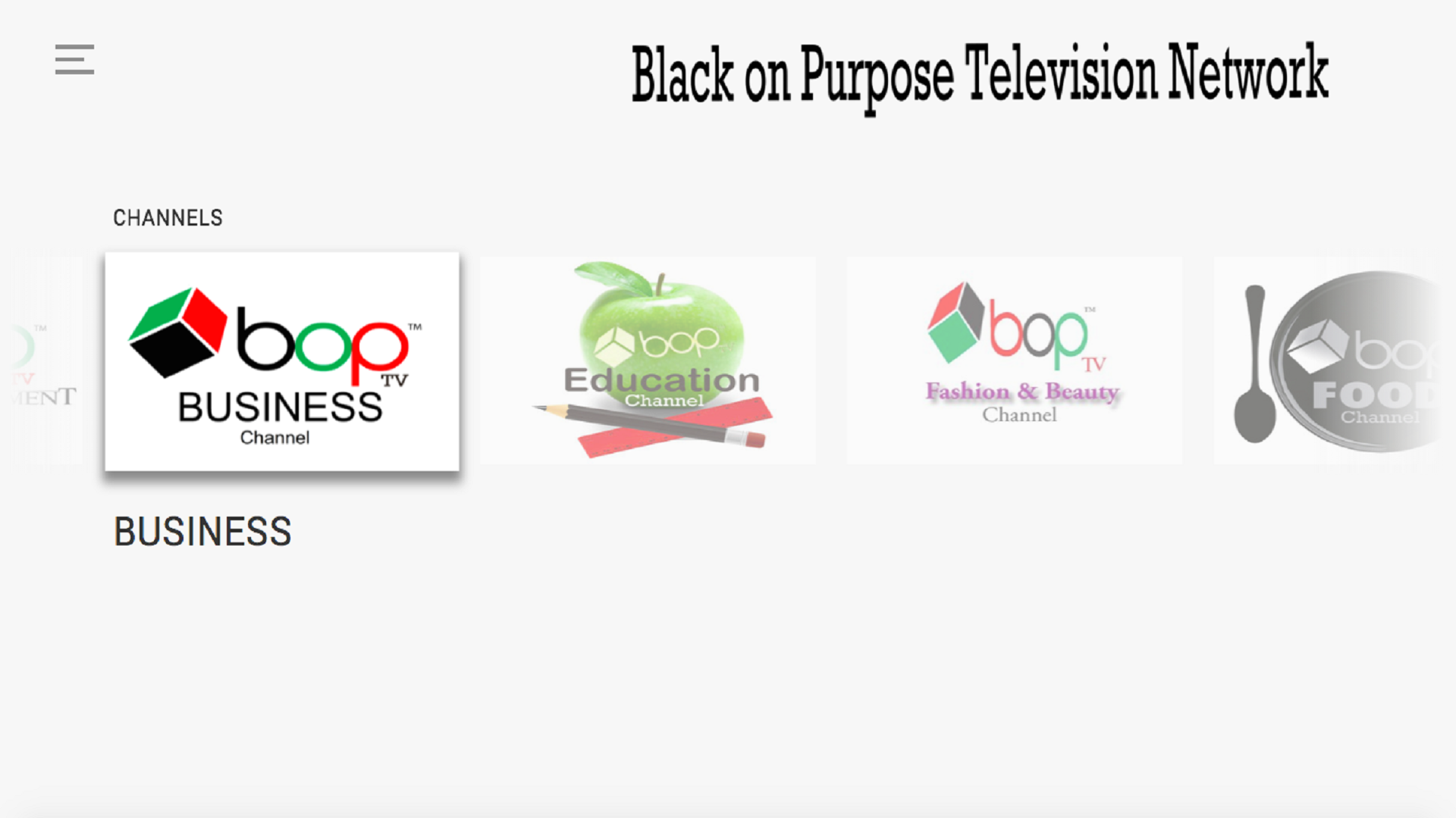 Black on Purpose TV Network - App on Amazon Appstore
