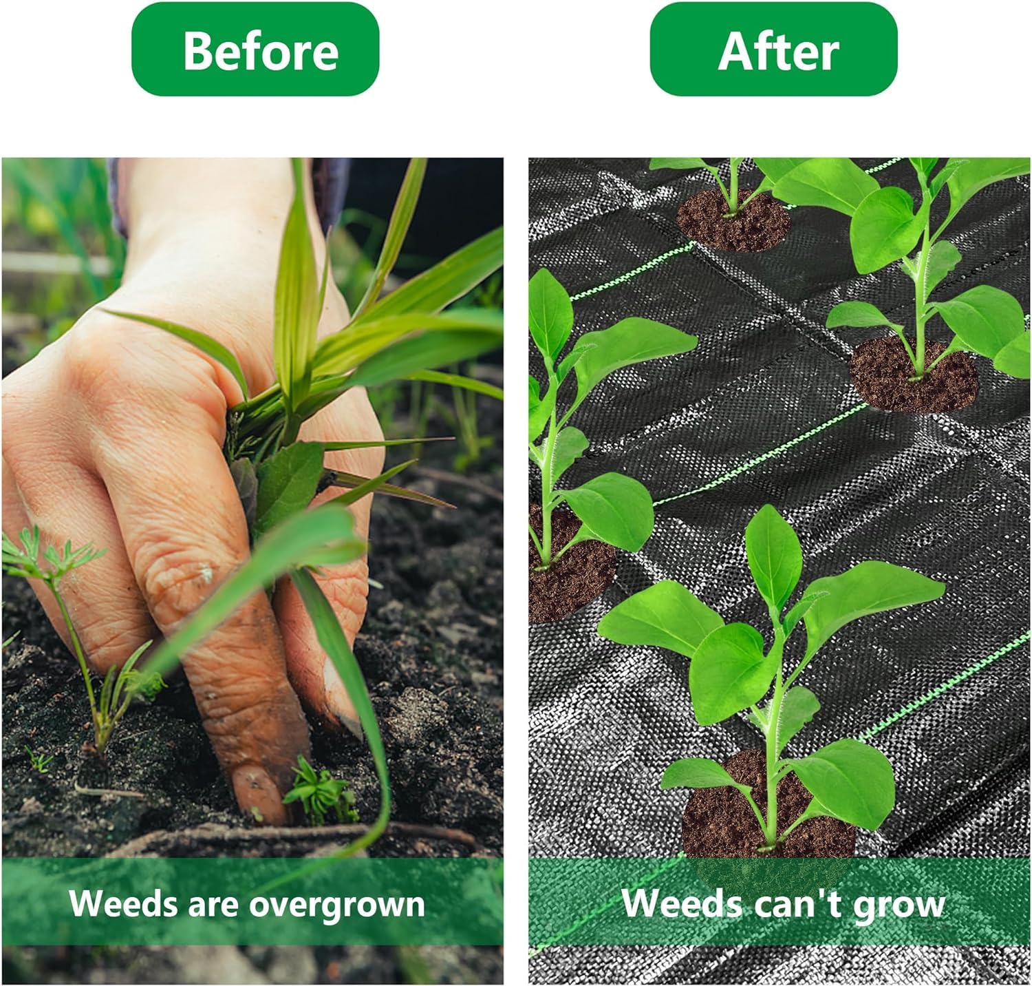 Snapklik.com : Codree 32 X 3.2 Ft Garden Weed Barrier Landscape Fabric