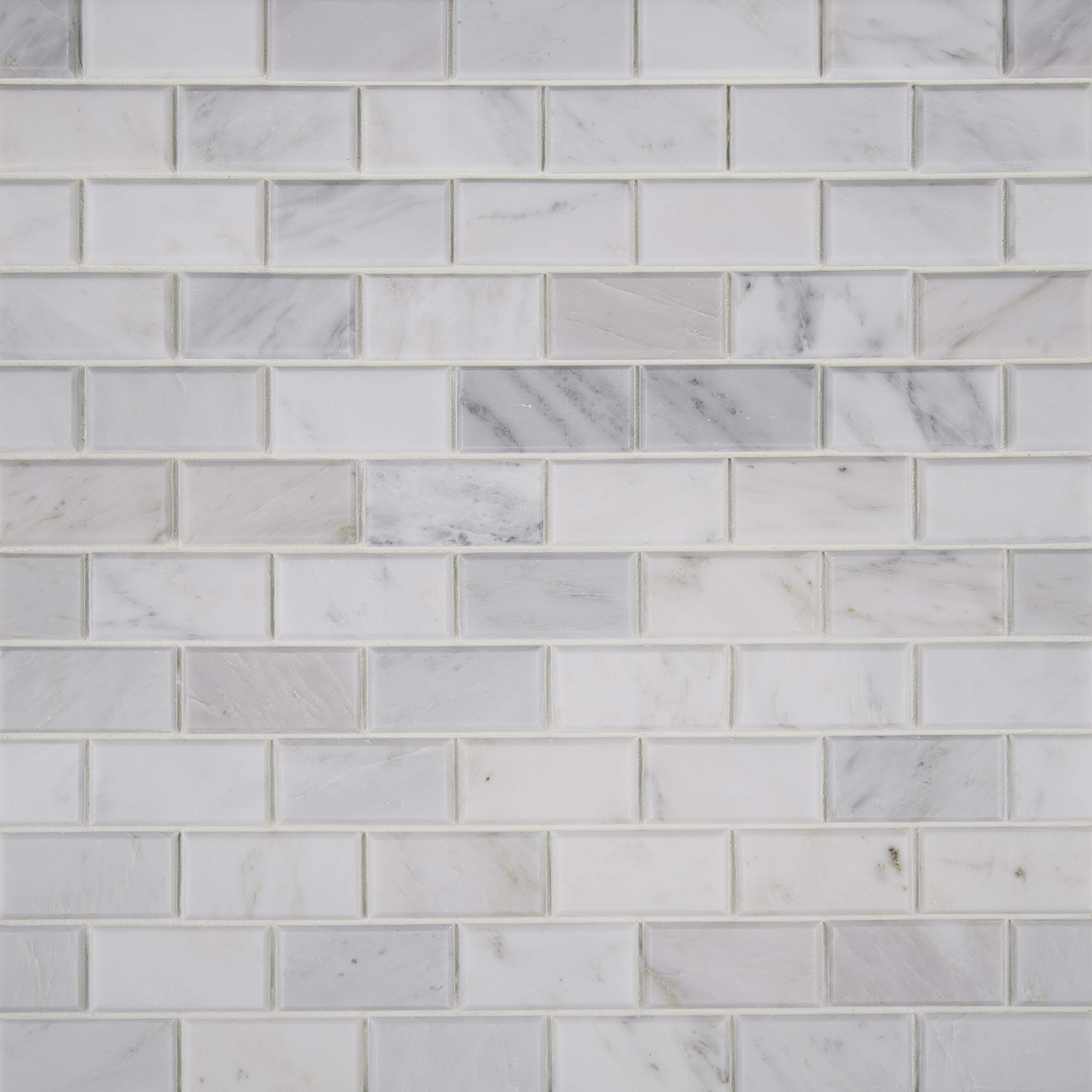 Beveled Marble Subway Tile