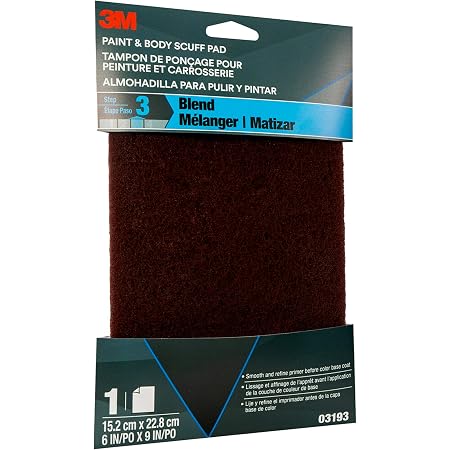 Amazon.com: 3M 7777 Scotch-Brite Imperial Paint Prep Scuff Pad Maroon 9 ...