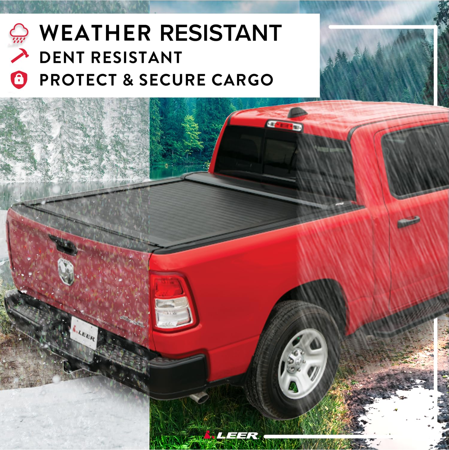 Snapklik.com : LEER ROLLITUP Retractable Truck Bed Tonneau Cover For ...