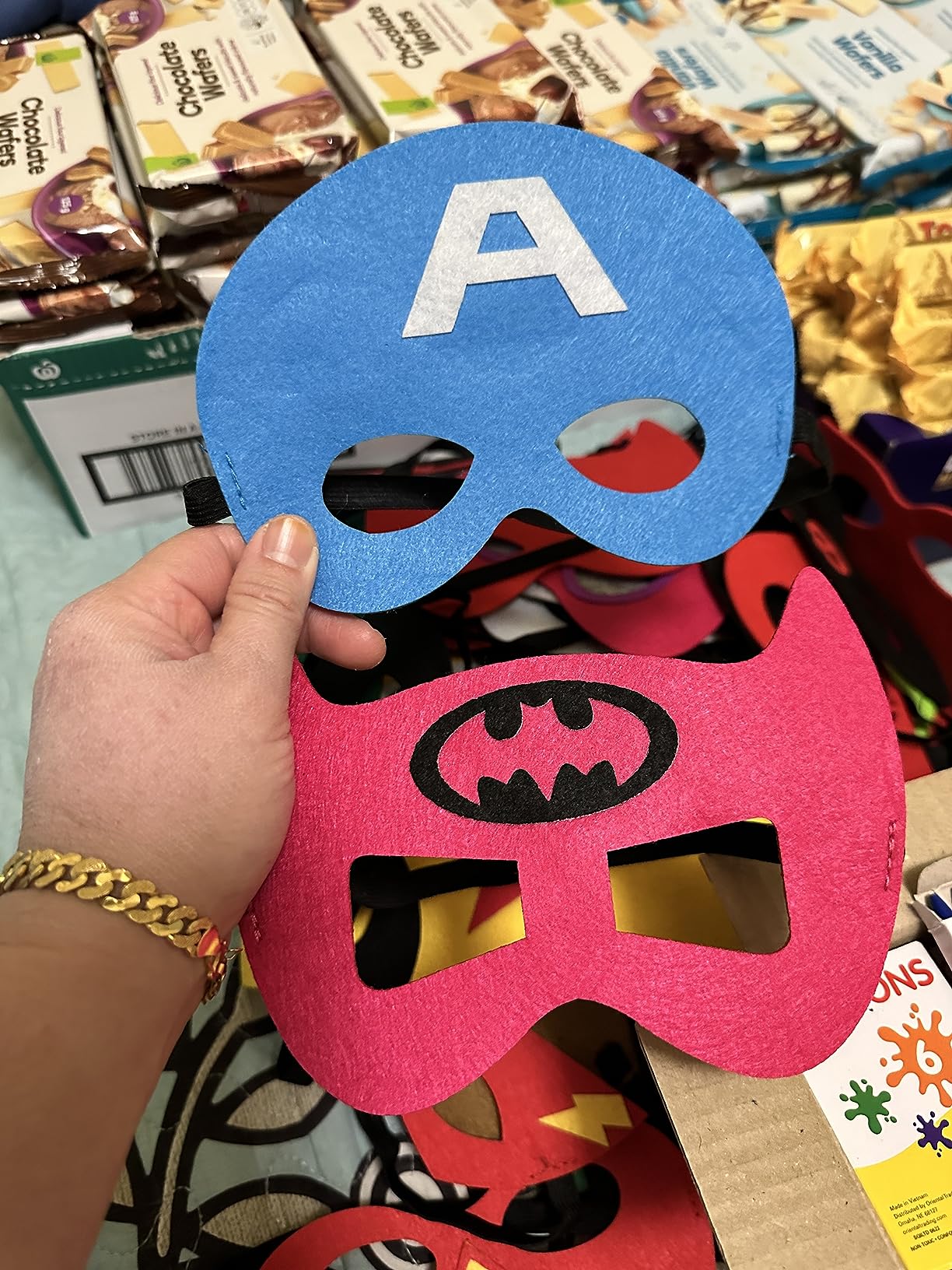 Superhero Masks for kids Party Favors, 35 Pcs Superhero Cosplay Felt ...