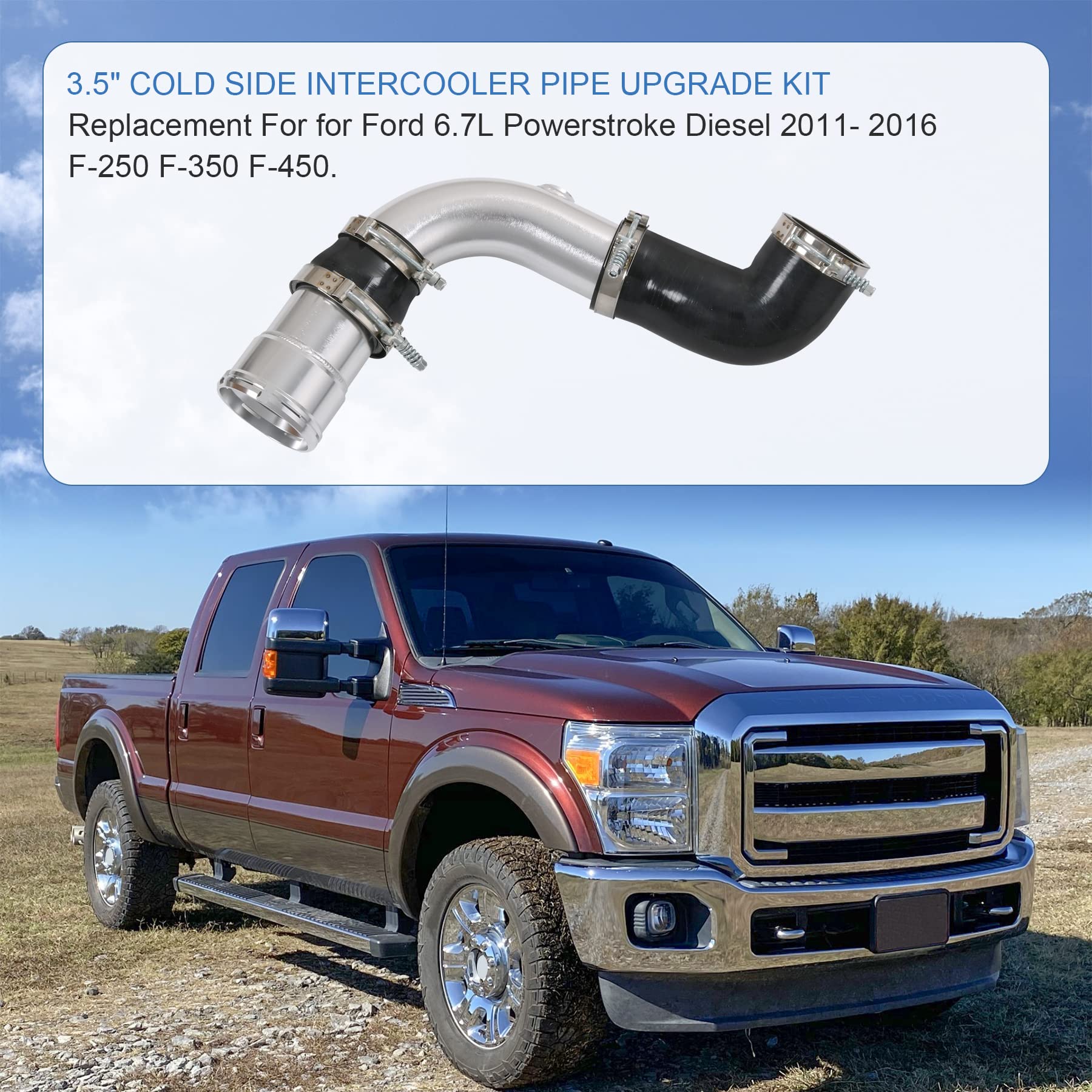 Snapklik.com : 3.5" Cold Side Intercooler Pipe Upgrade Kit For 2011 ...