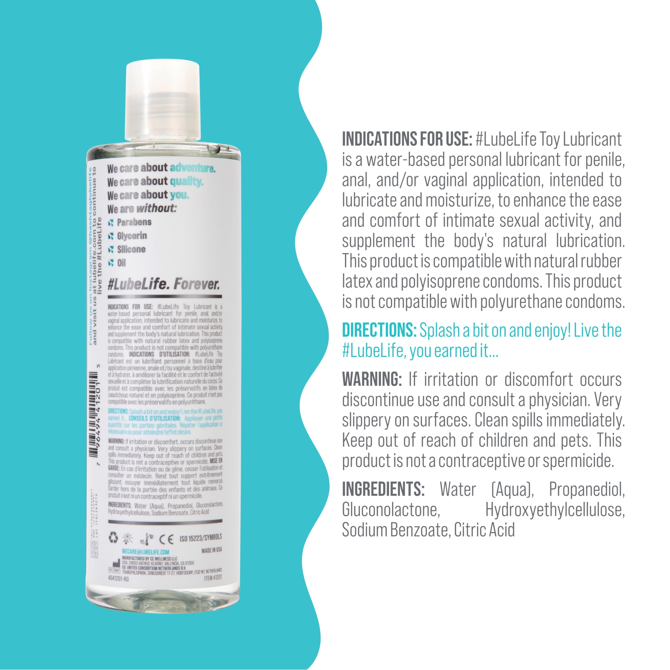Snapklik.com : LubeLife Water Based Lube Toy-Safe Personal Lubricant ...
