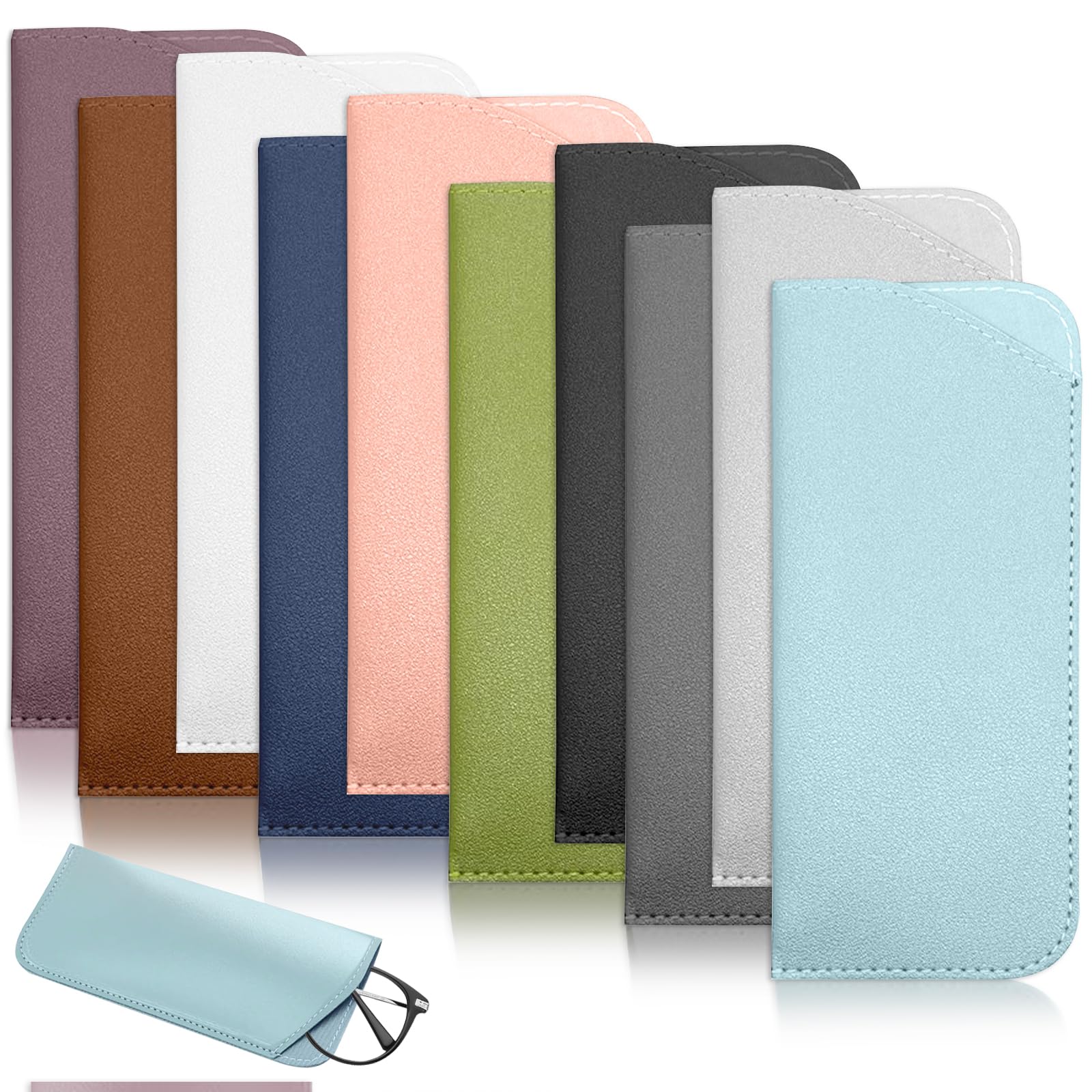 VINEST 10 PCS Soft Glasses Case for Women, Versatile Spectacle Cases ...