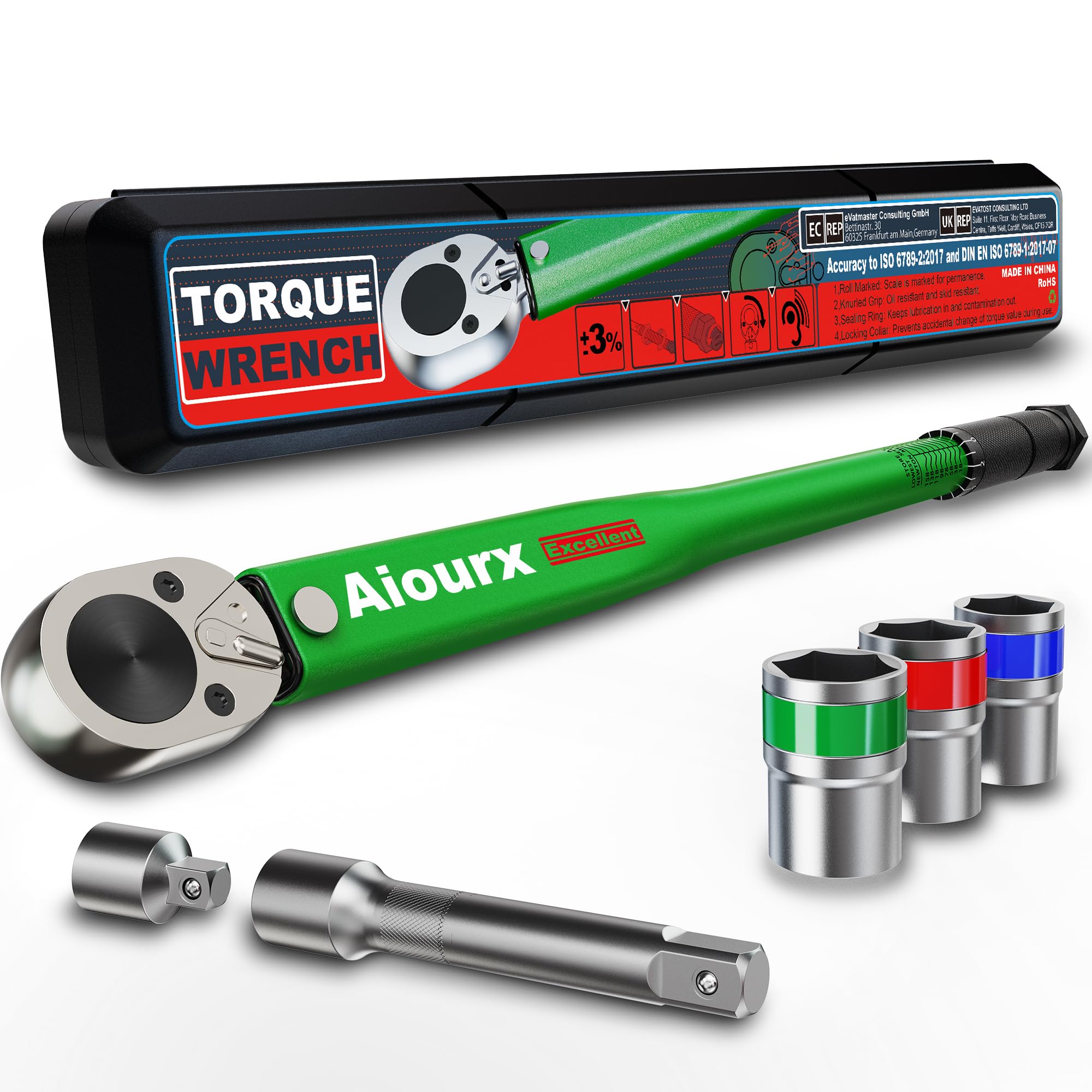 Aiourx 1/2 Inch Torque Wrench 8-168 ft.-lb. Set - Amazon.com
