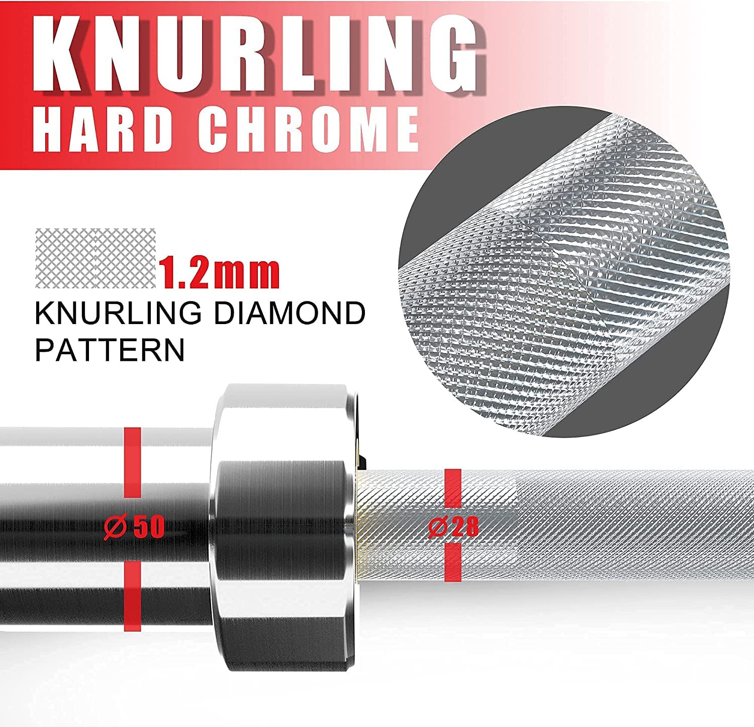 Snapklik.com : Olympic Barbell Weight Bar 7ft Strength Training Bar ...