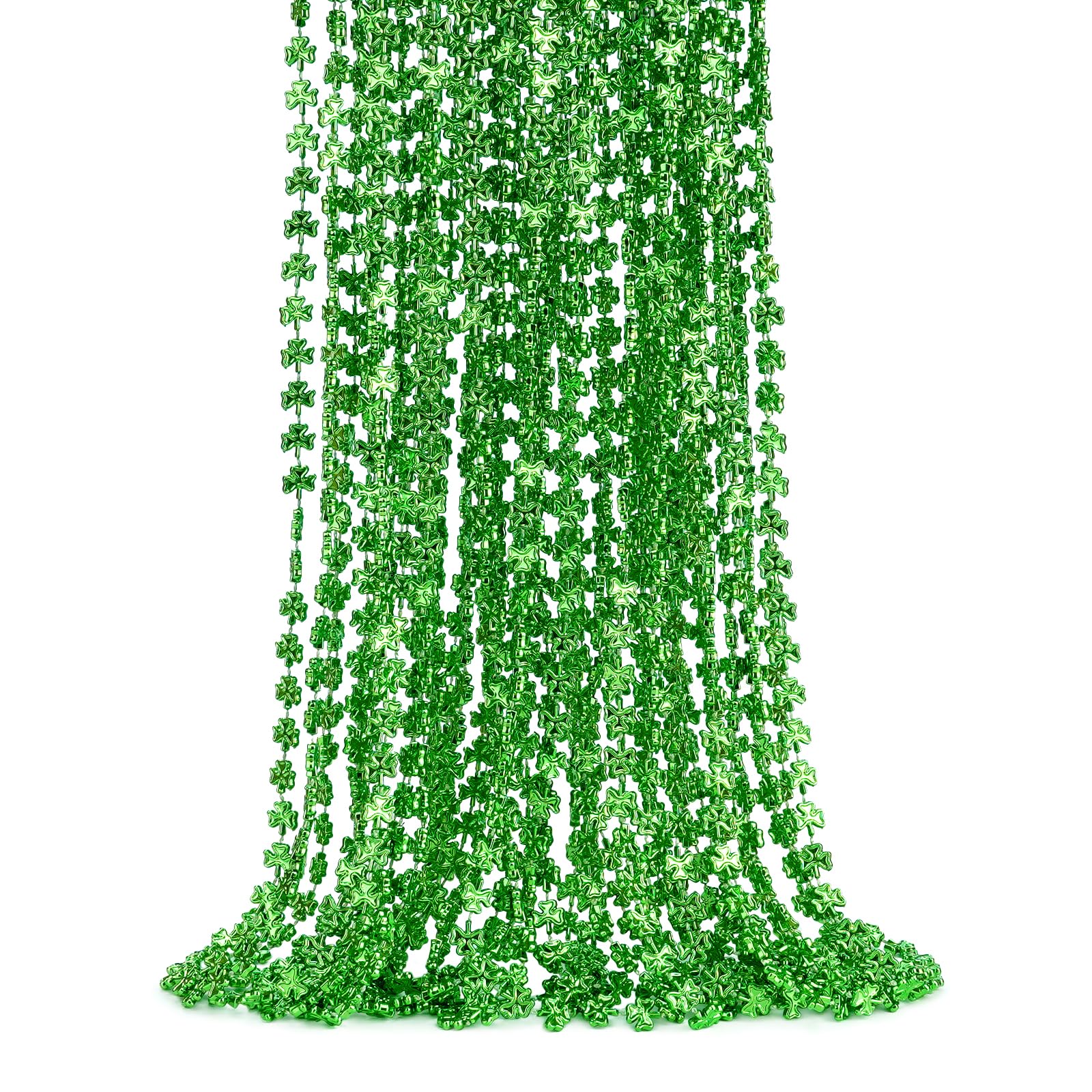 Amazon.com: YAXINRUI St. Patricks Day Shamrock Beads Necklaces, 15Pcs ...