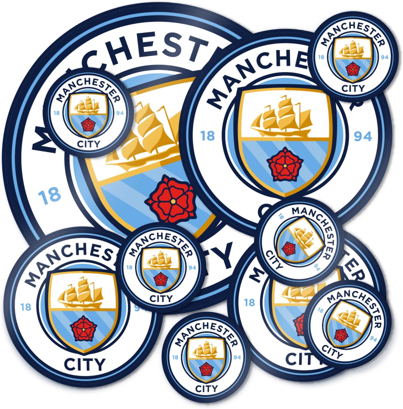 Amazon.com: Manchester City Sticker Man City MCFC Sheet Vinyl Football ...