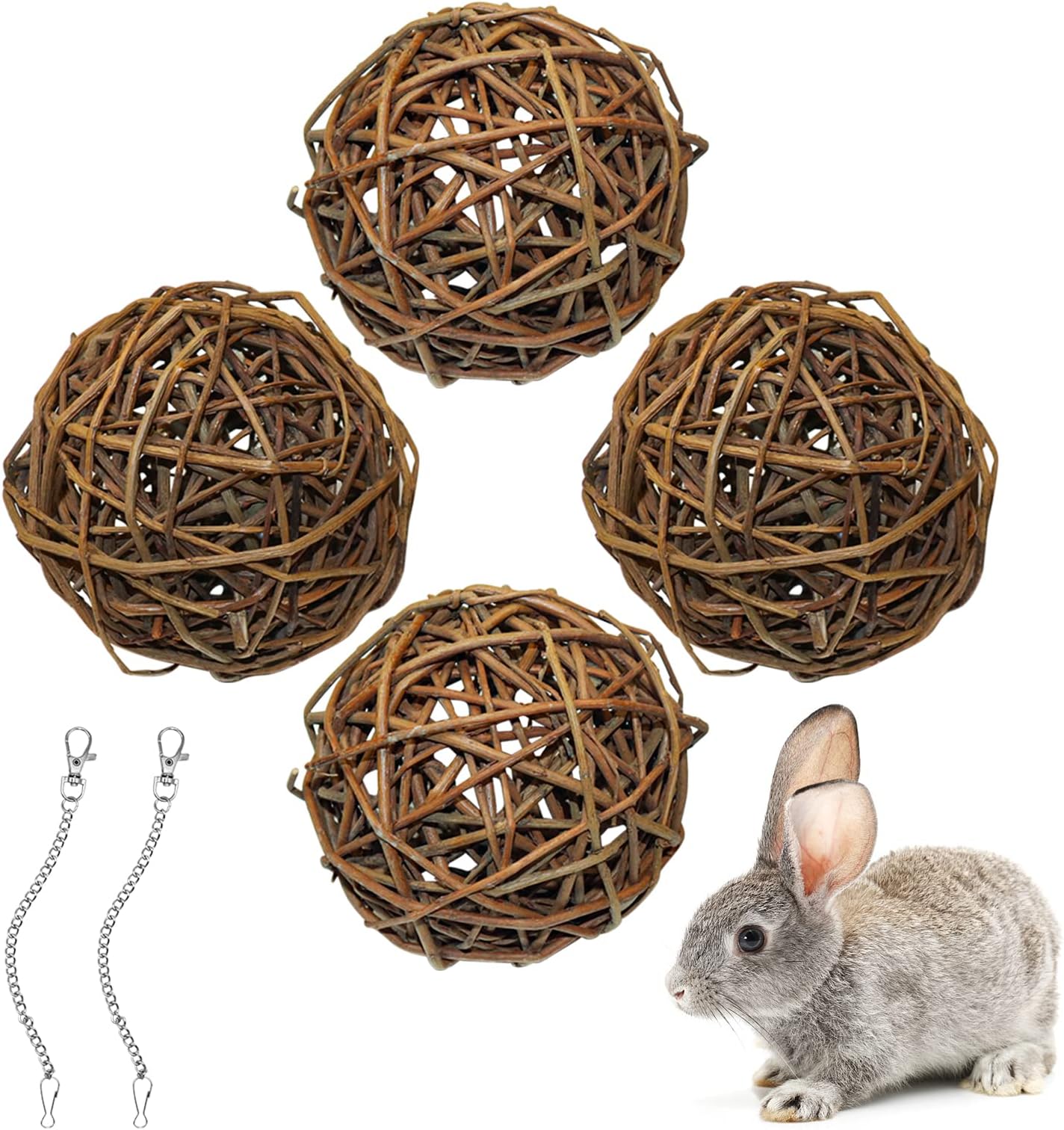 Rosewood Naturals Edible Gnaw Weave-A-Ball, Large, Toy for Small ...