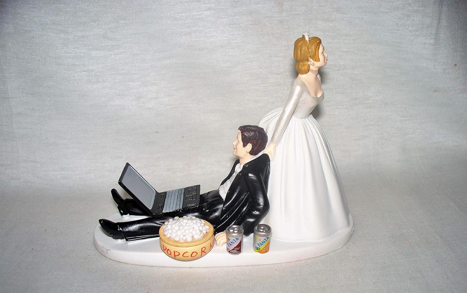 Amazon.com: Wedding reception Computer Laptop Soda Cans popcorn nerd Geek Cake Topper : Grocery ...