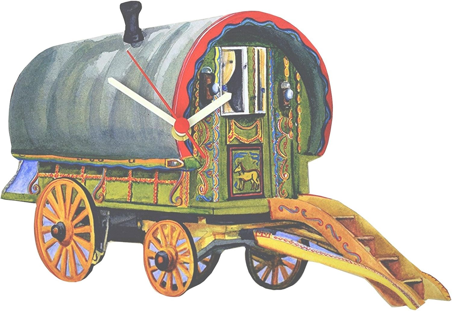 Romany Gypsy Caravan Wall Clock - WT22 : Amazon.co.uk: Home & Kitchen