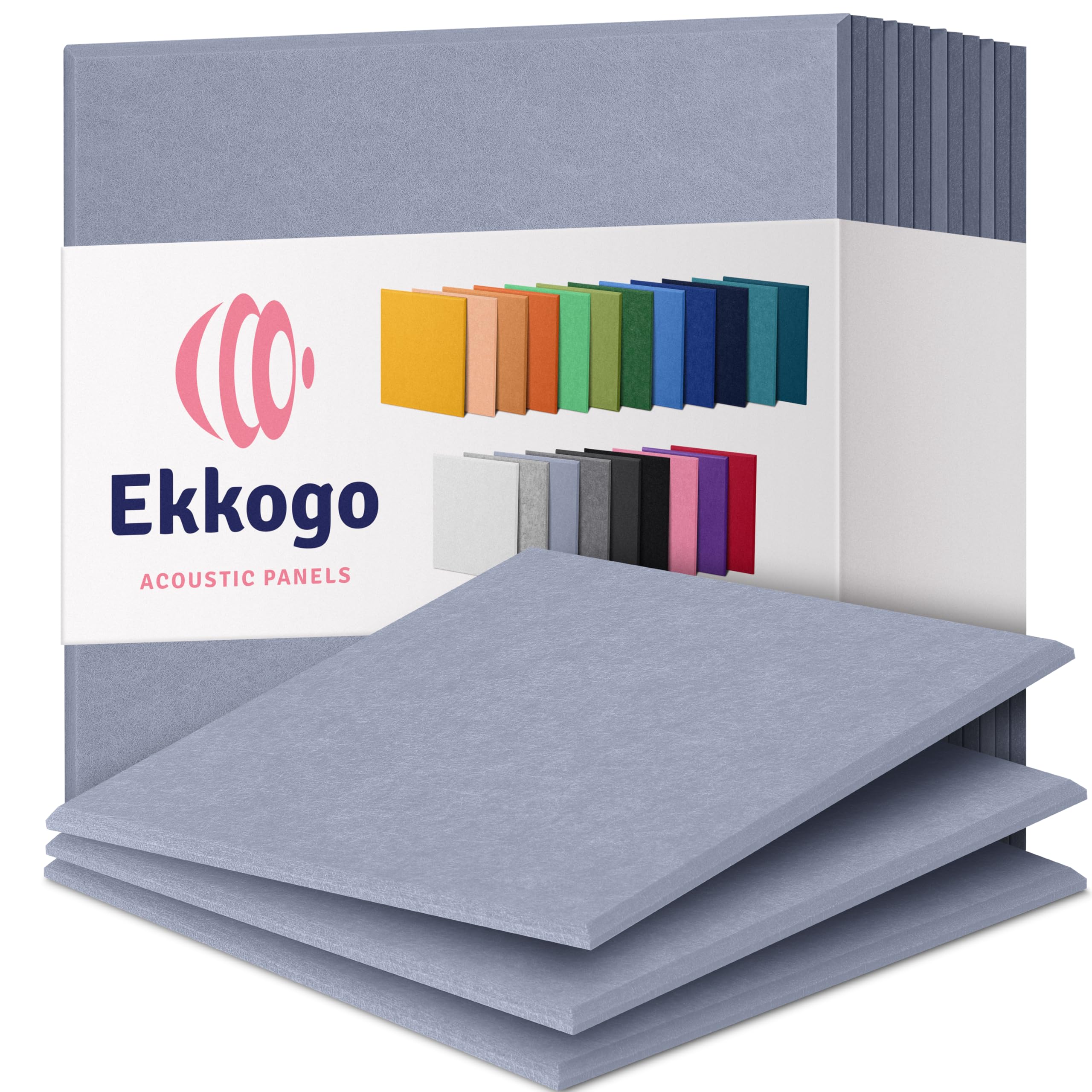 Amazon.com: Ekkogo Acoustic Panels 12-Pack Soundproof Wall Panels 12 ...