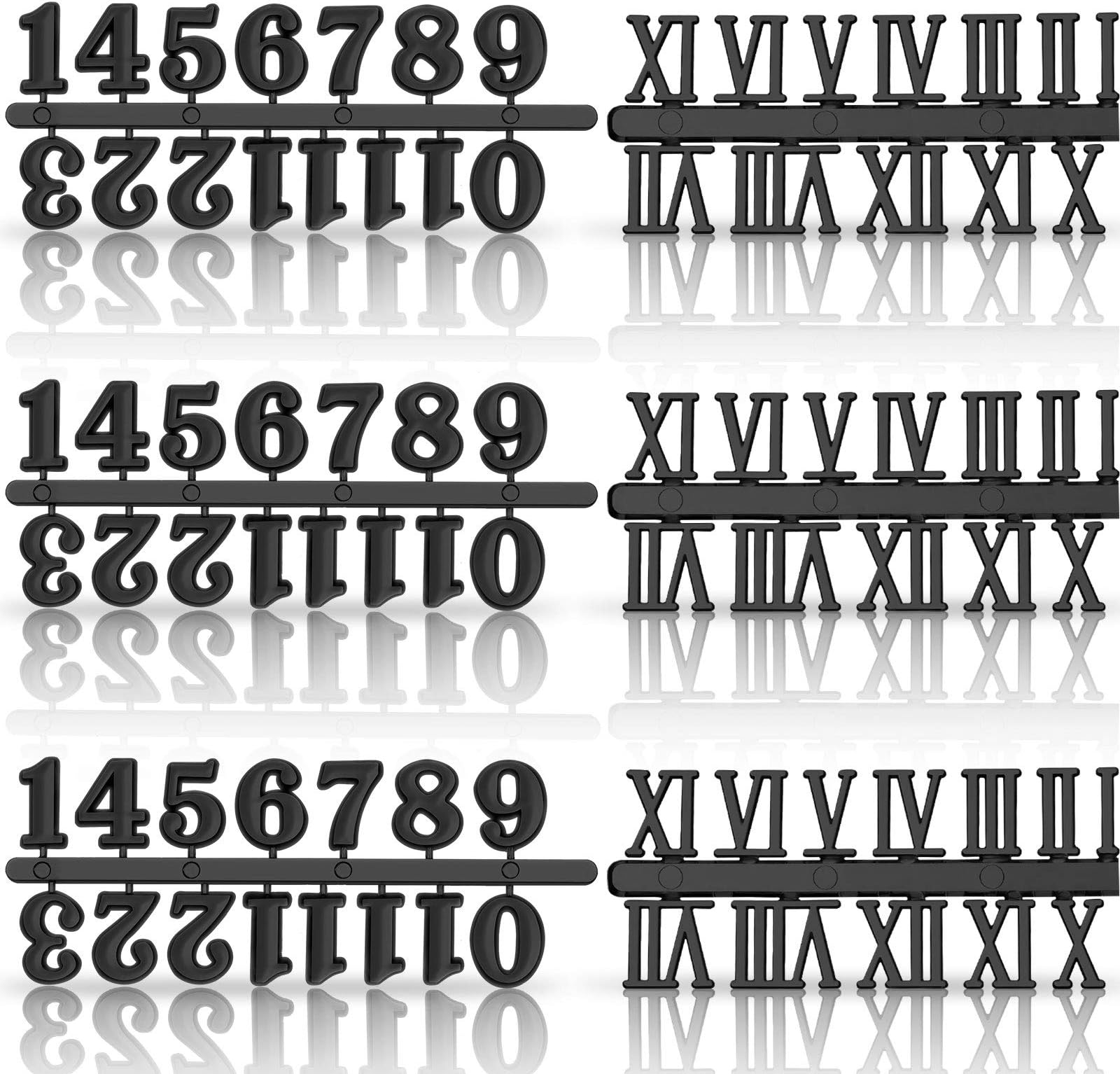 Amazon.com: 6 Pieces Clock Numerals Kit Including Arabic Number and ...