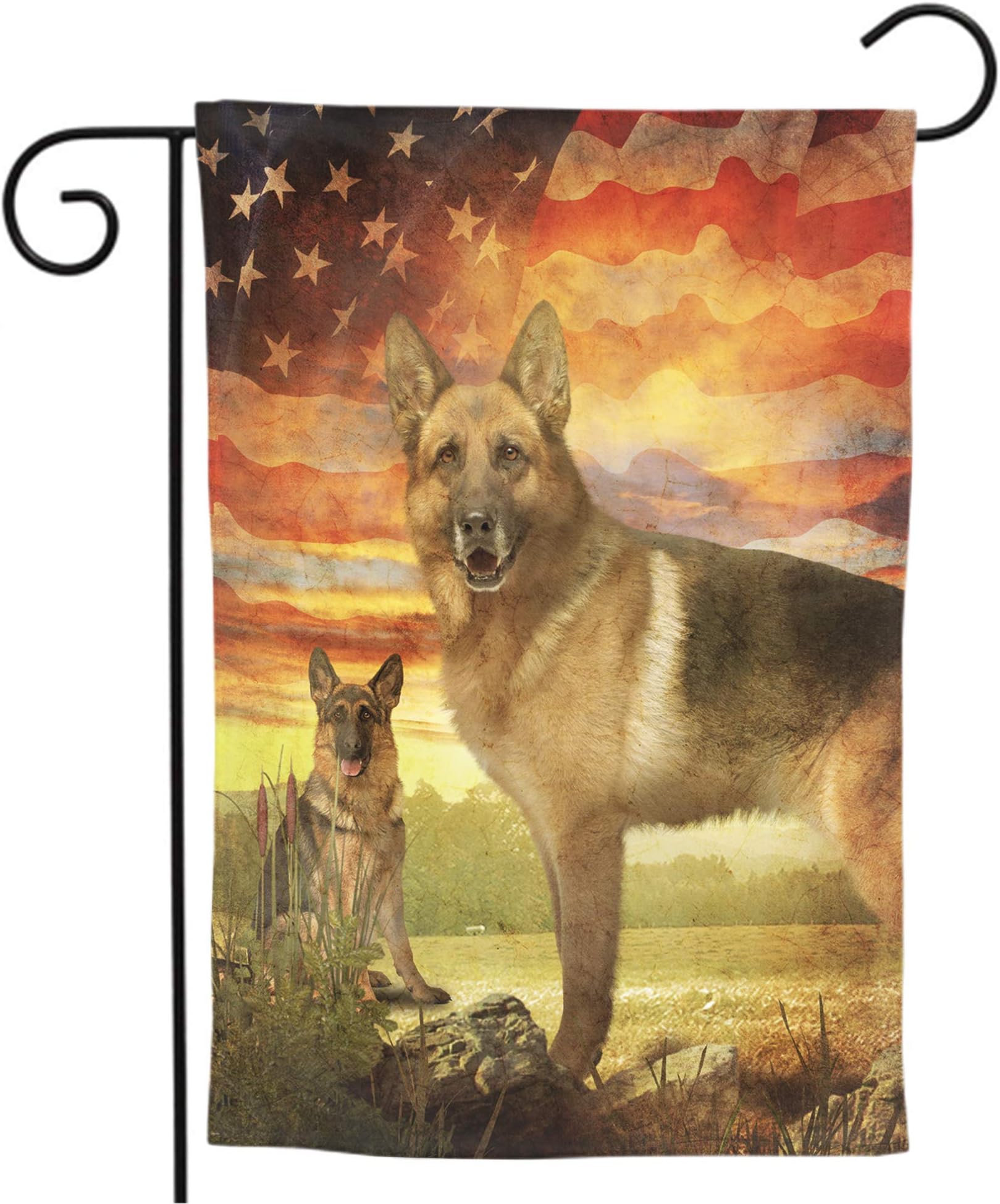 Amazon.com : Best of Breed German Shepherd Patriotic Garden Flags ...