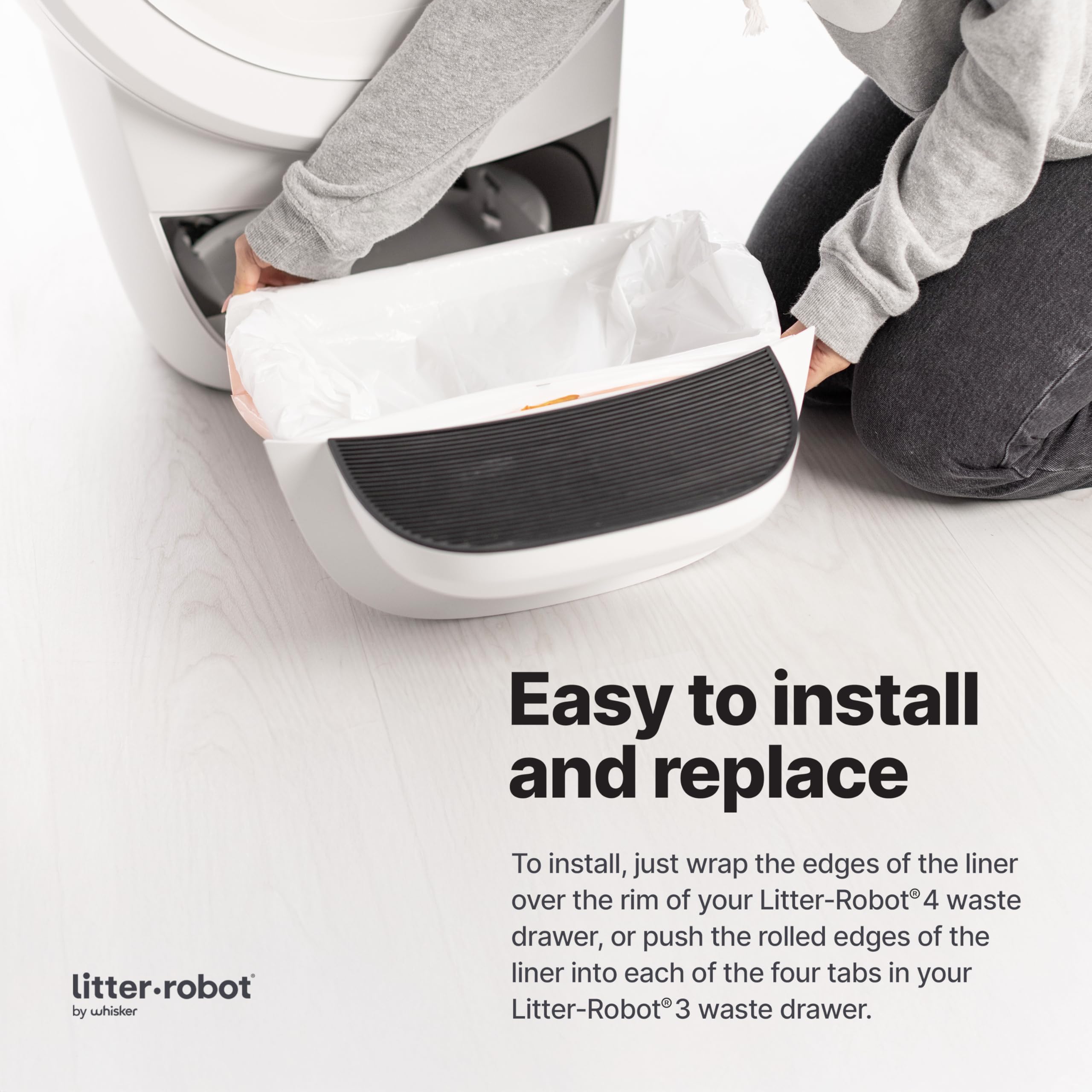 Snapklik.com : Litter-Robot Waste Drawer Liners By Whisker, 100 Pack