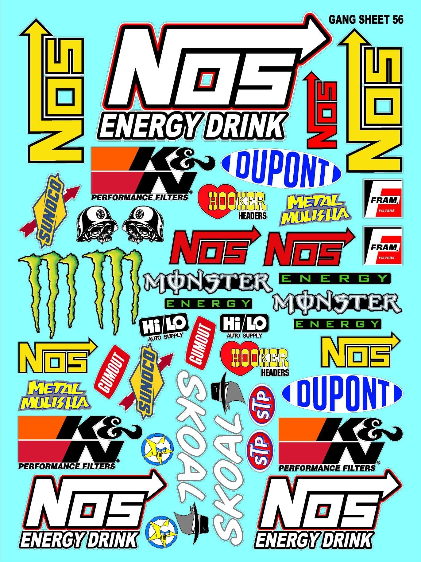 Amazon.com: Clear Vinyl R/C Racing Sponsor Sticker Gang Sheet 56-1/24 ...