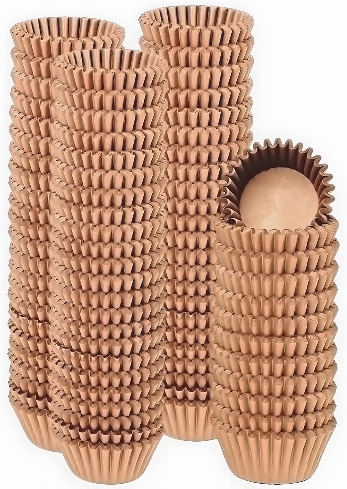 Mombake Brown Mini Cupcake Liners Natural Greaseproof Paper Muffin ...