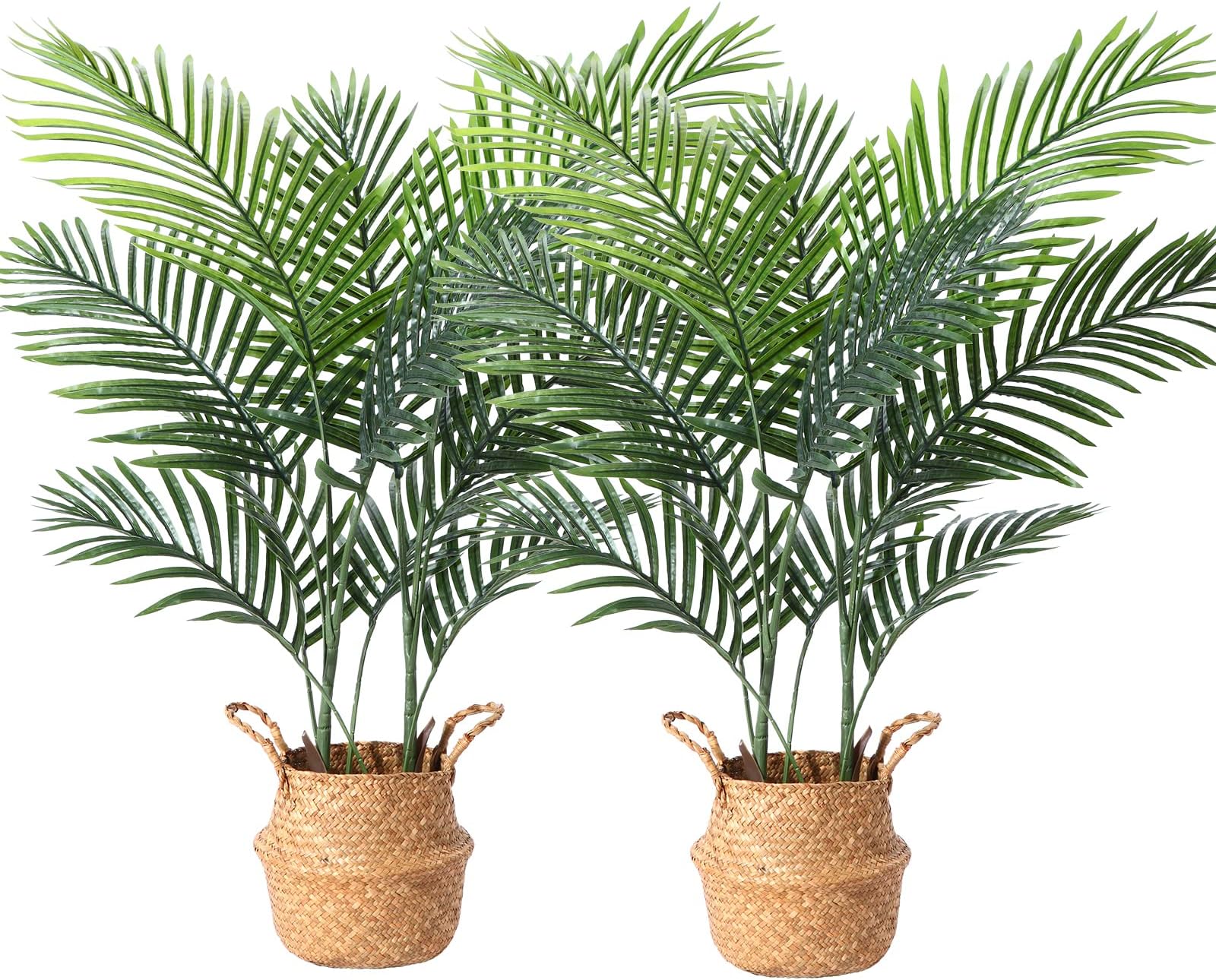 Amazon.com: 30" Artificial Palm Trees for Outdoors Indoor Decor, 2 Pack ...