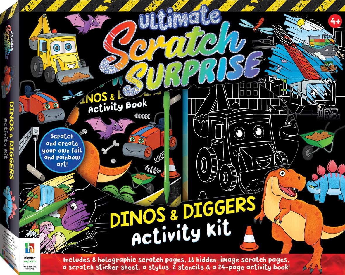 Amazon.co.jp: Ultimate Scratch Surprise Dinos & Diggers Activity Kit : 本