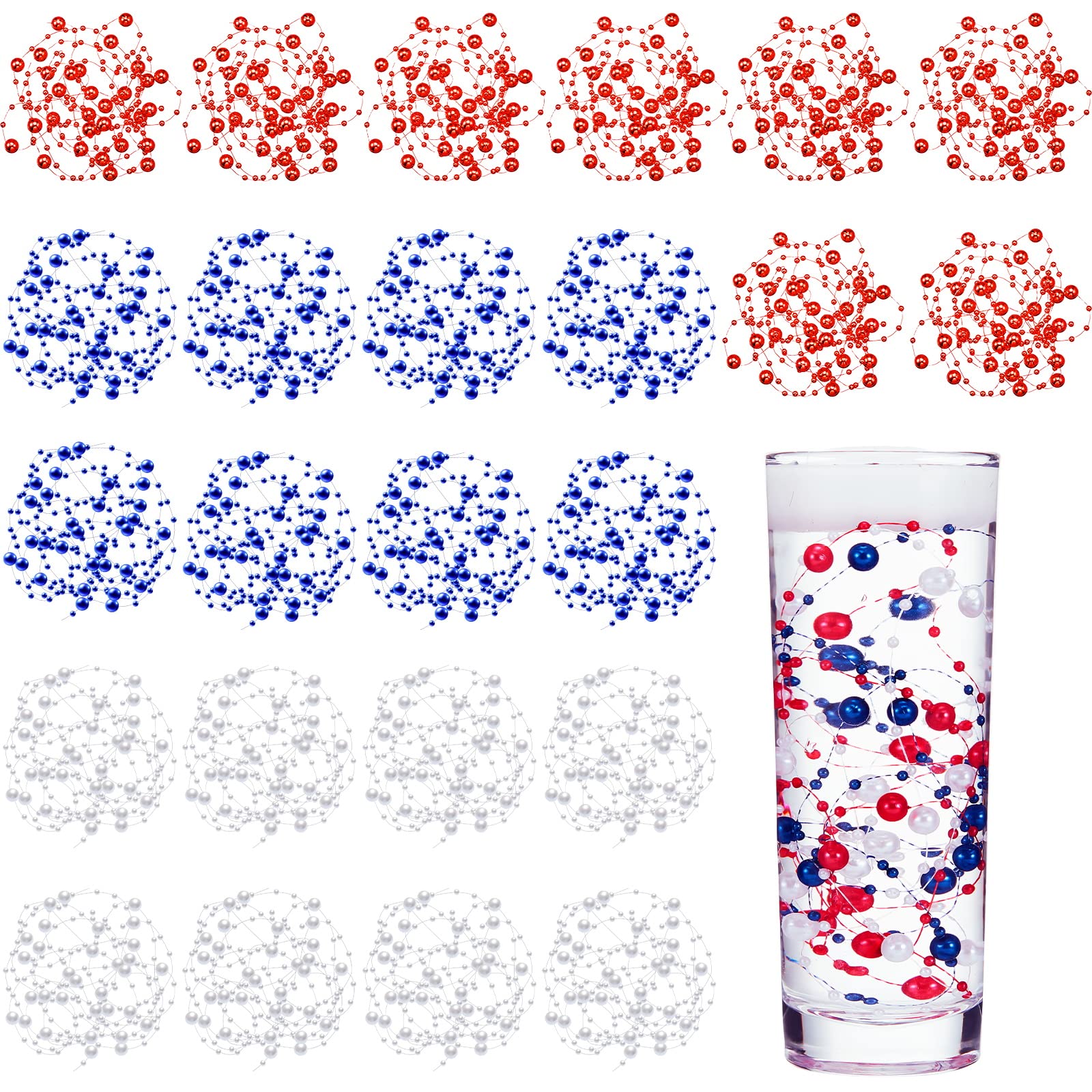 Amazon.com: 24 Pcs Artificial Pearl String for Floating Candle Faux ...