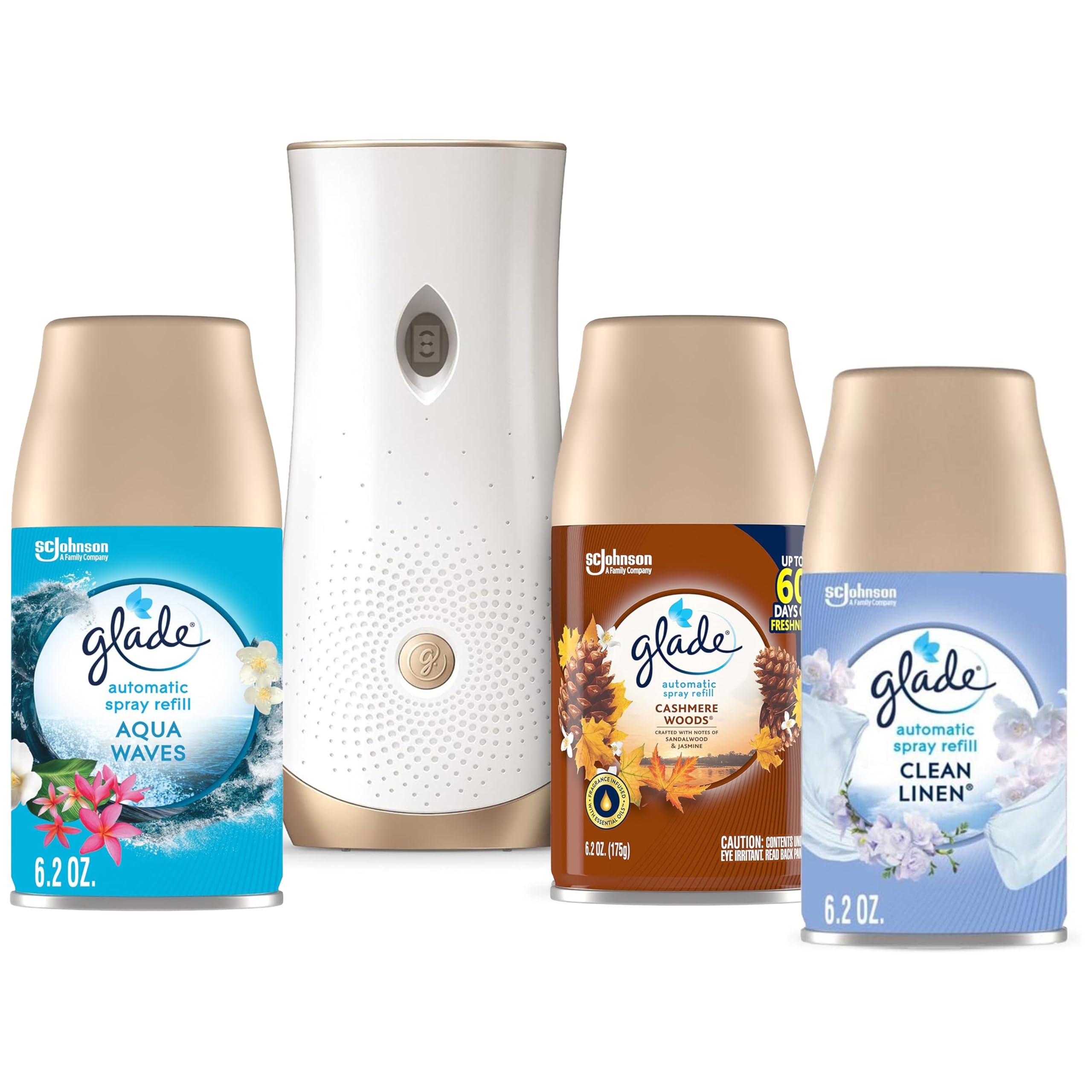 Amazon.com: Glade Automatic Spray Variety Pack, 6.2 oz, Aqua Waves ...
