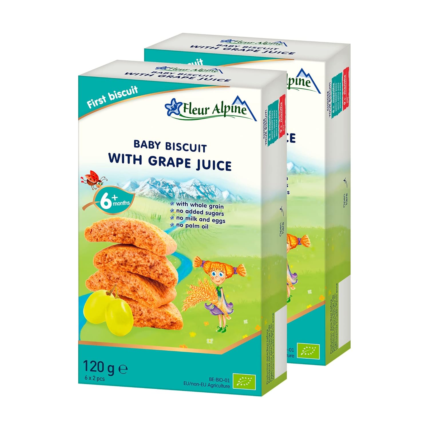 Amazon.com : Fleur Alpine Baby Biscuits With Grape Juice - 12x2 Yummy ...