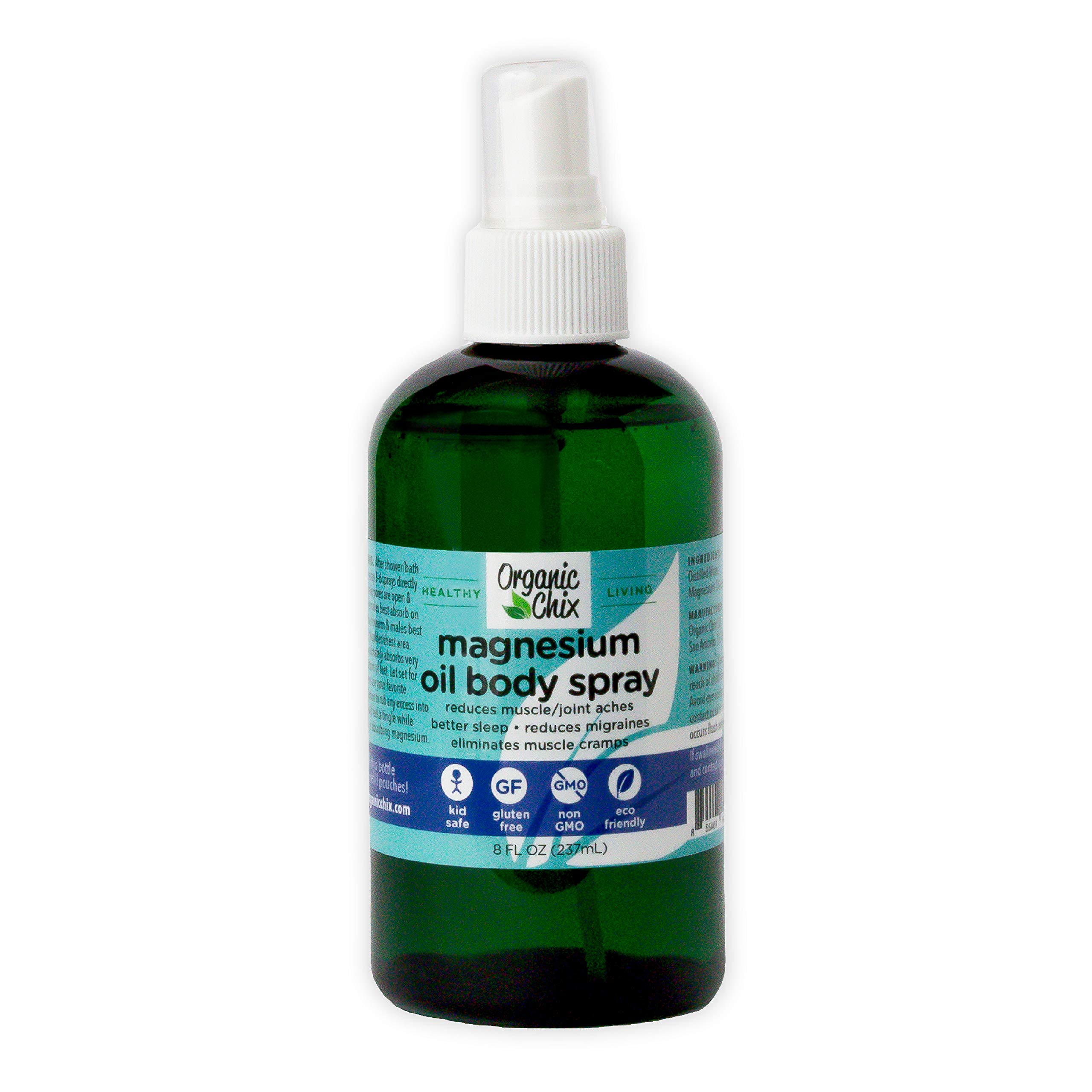 Organic Chix Magnesium Oil Spray Ease Pain Sleep Better And Fight ...