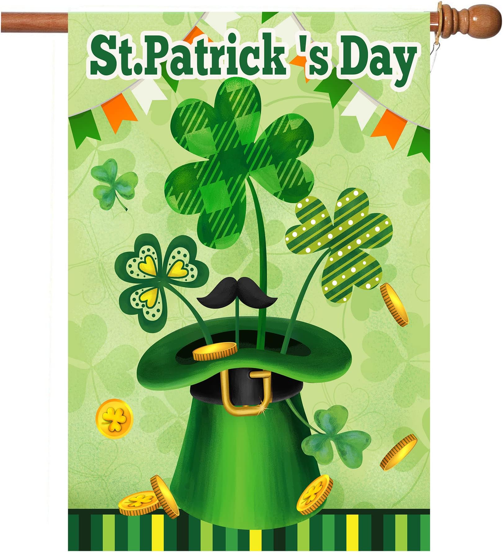Amazon.com : Flagmax St Patrick's Day Flag,Shamrock St Patricks Flag 28 ...