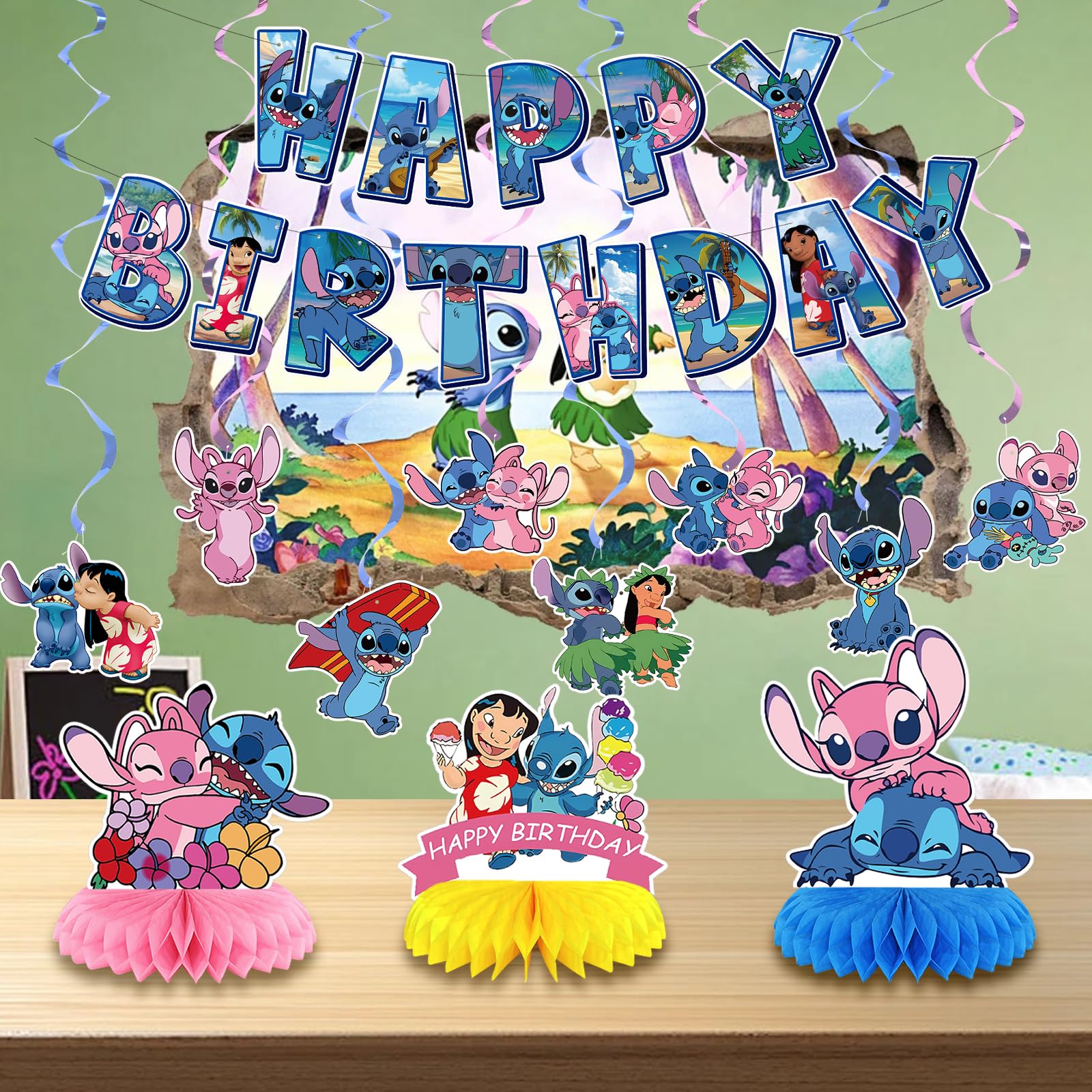Snapklik.com : Stitch Birthday Decorations Stitch Birthday Party ...