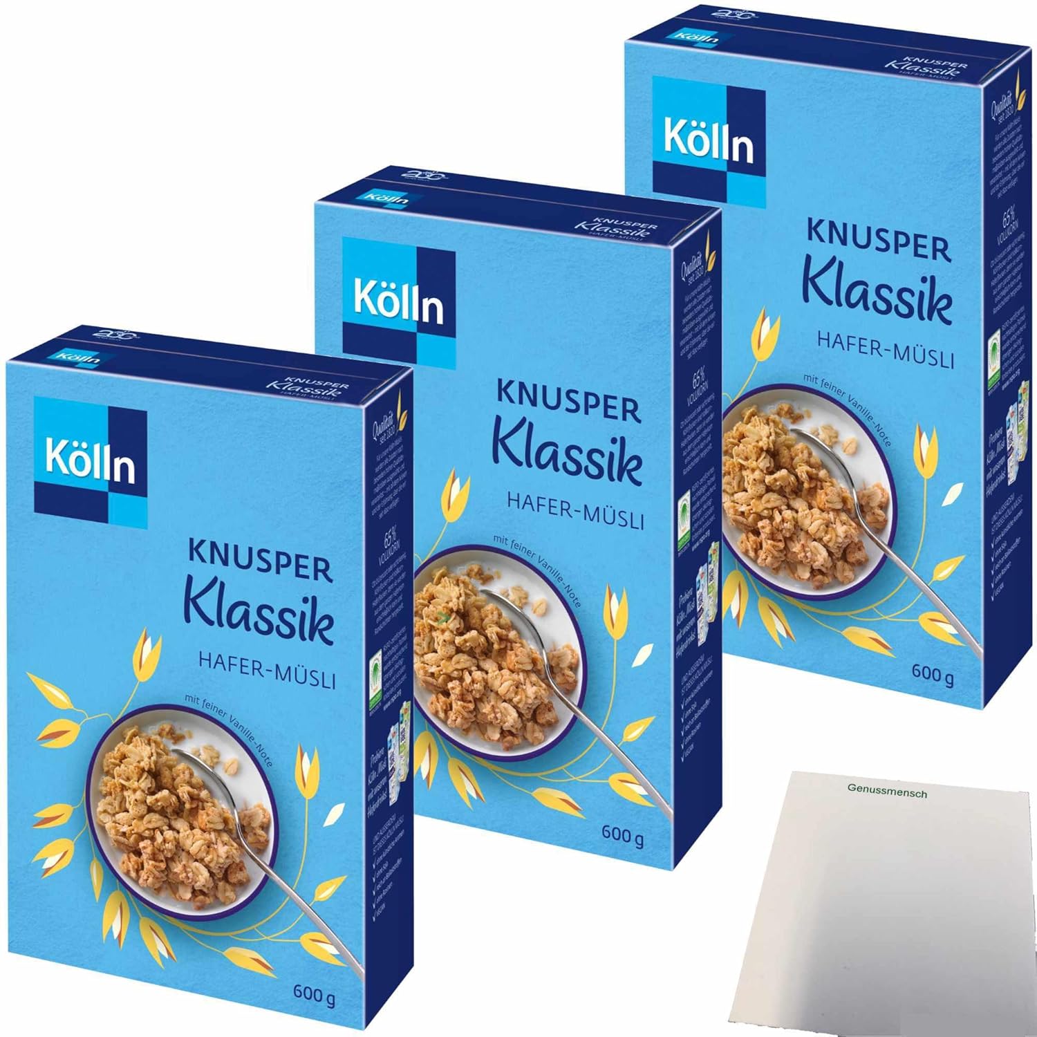 Kölln Knusper Müsli Klassik mit Hafer-Vollkornflocken und feiner ...