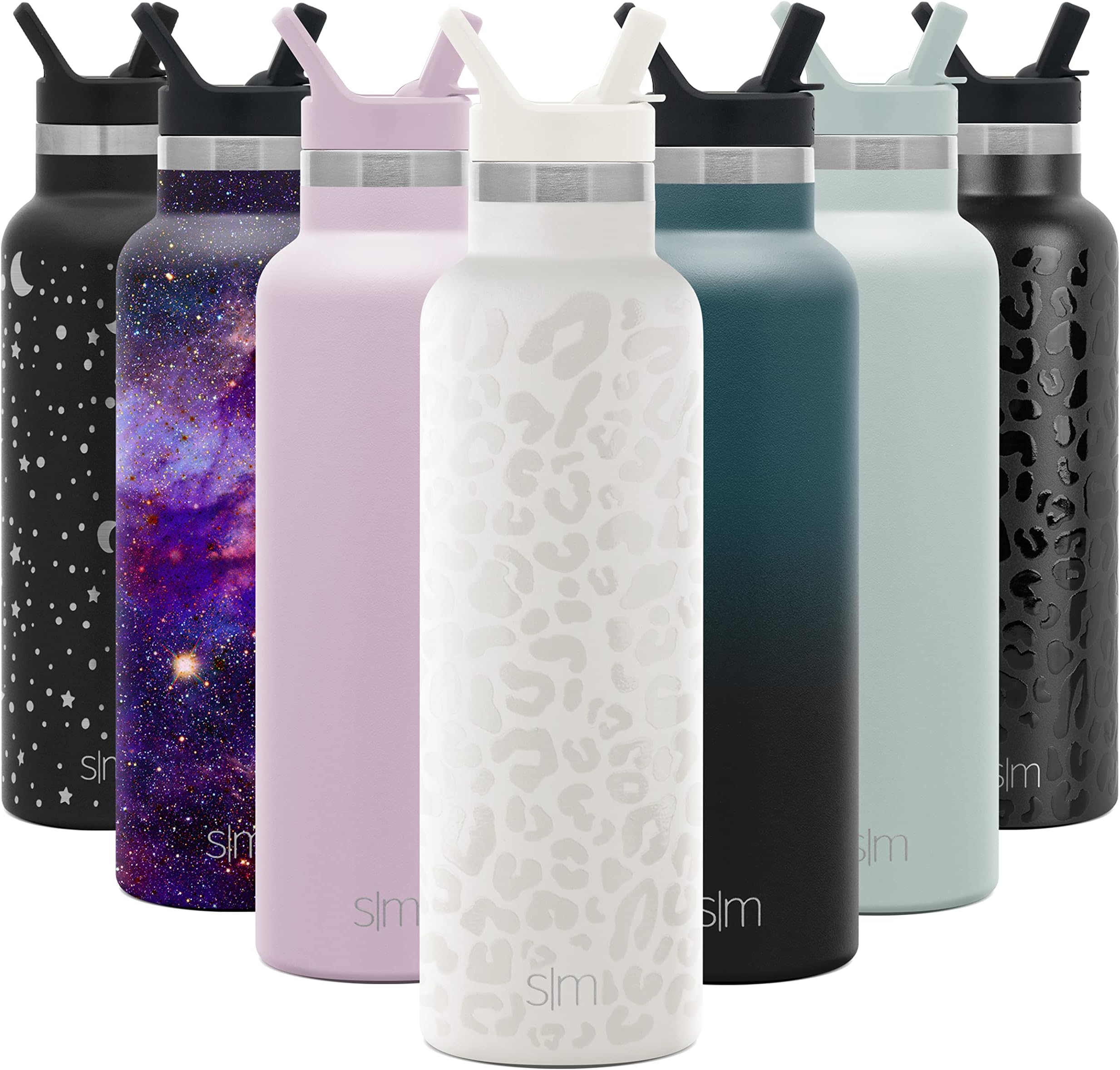 Amazon.com: Simple Modern Water Bottle with Narrow Mouth Straw Lid ...