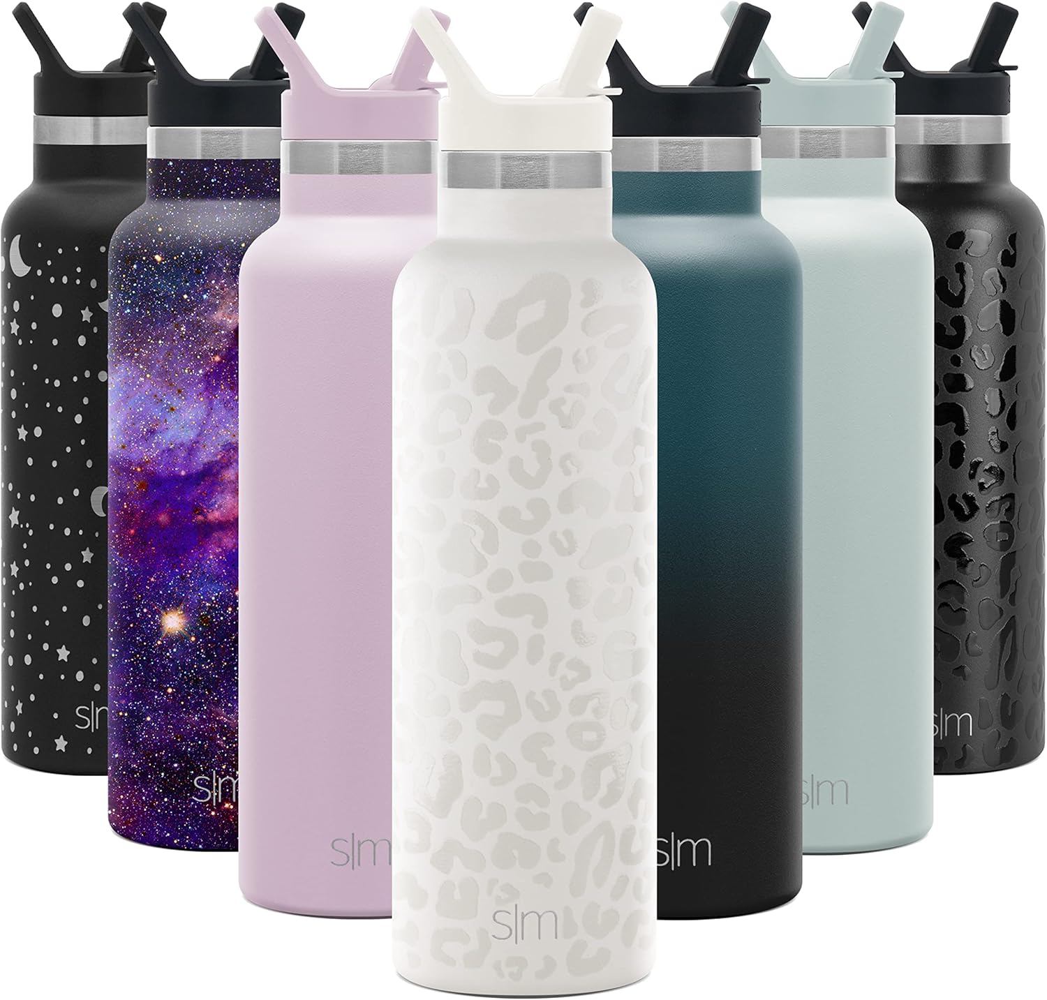 Simple Modern – Botella de agua con tapa de pajilla de boca estrecha ...