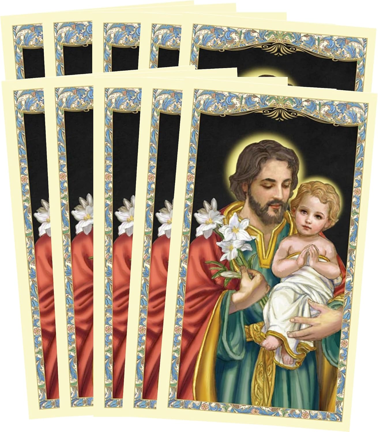 Amazon.com: Needzo Saint Joseph, Spiritual Father Holy Prayer Cards ...
