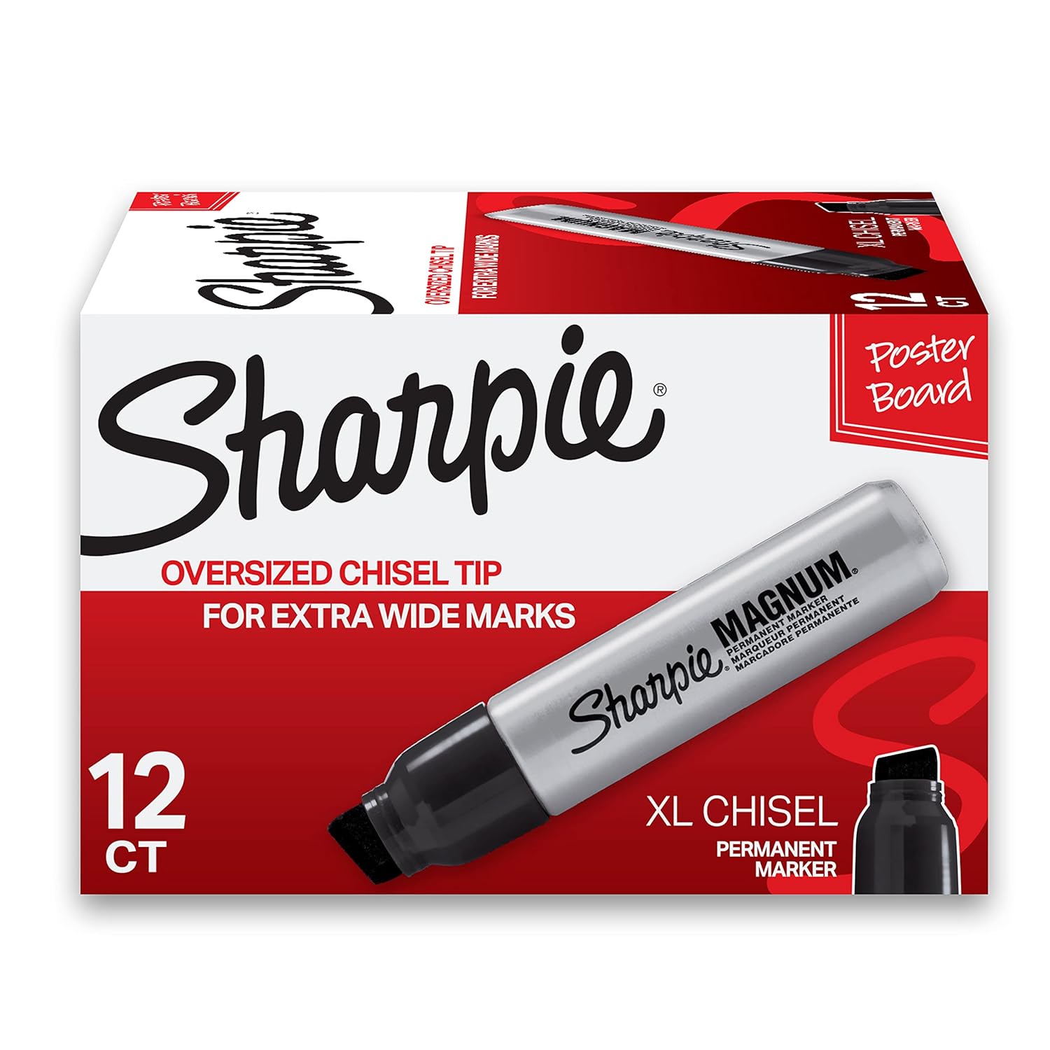 Sharpie 44001 Magnum Permanent Marker, Black,12 count : Amazon.in ...