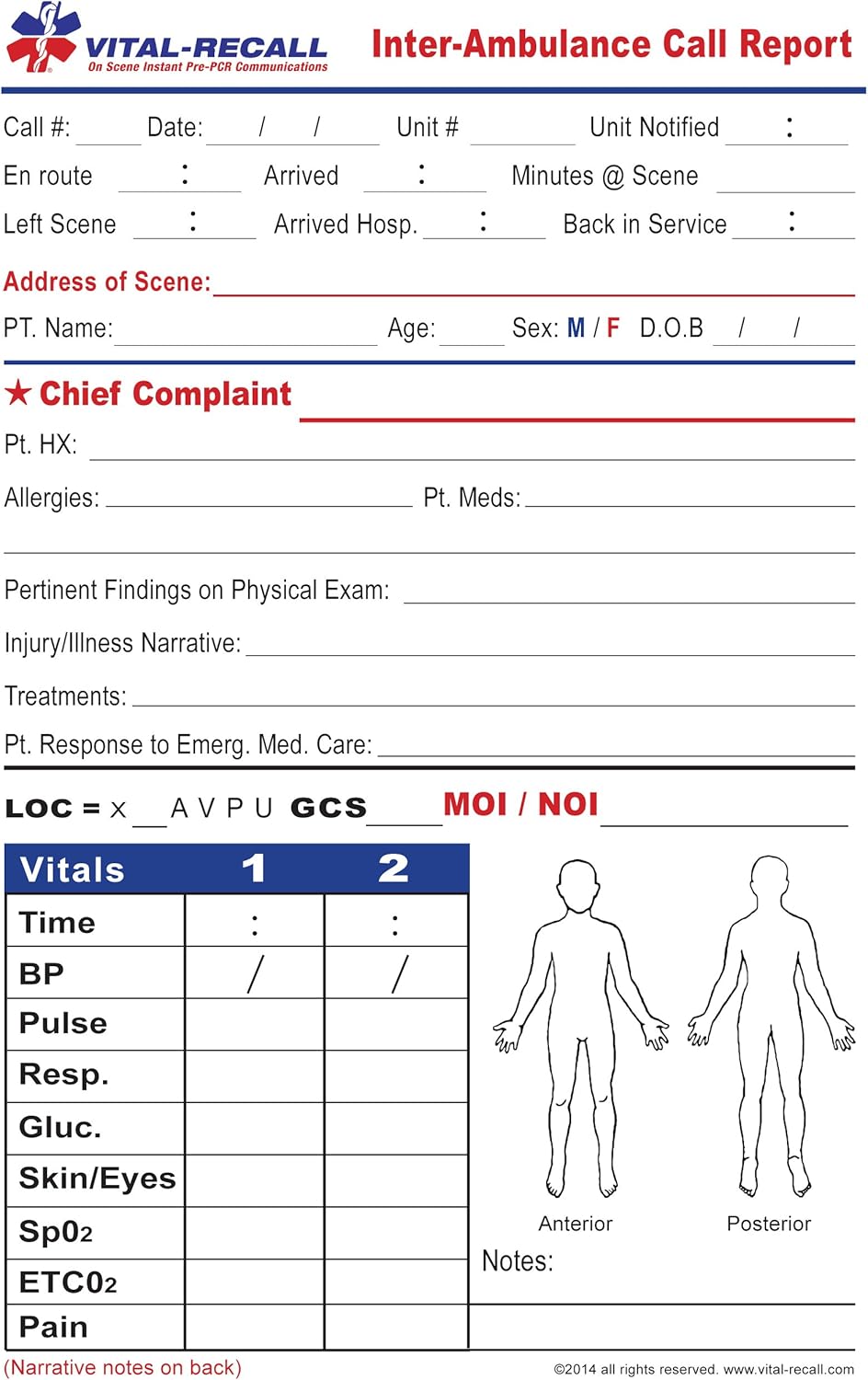 Amazon.com: EMT Rapid Transit Form - 100 Forms per Pack : Industrial ...