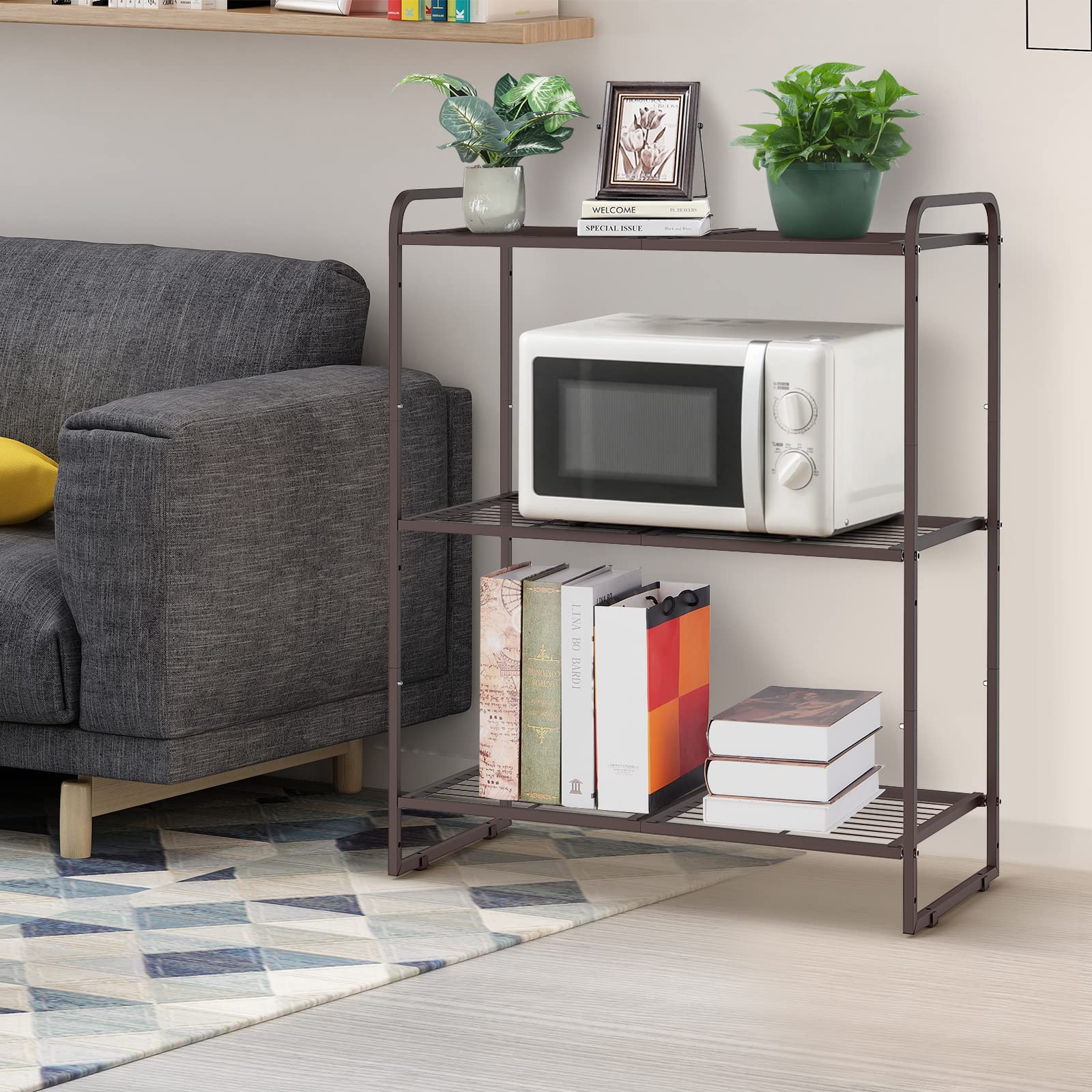 Simple Trending 3-Tier Stackable Wire Shelving Unit Storage Rack ...
