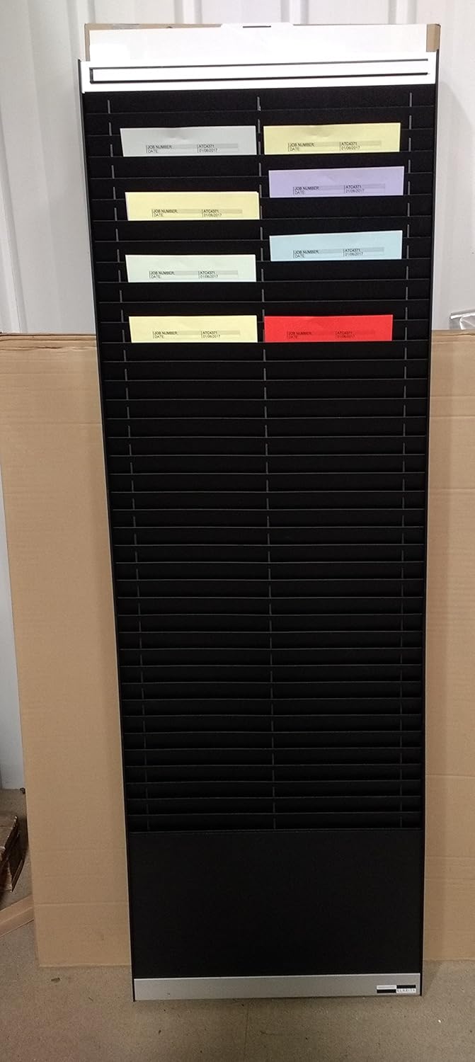Job Card Rack for A4 Portrait Service Documents - 80 Pockets - Black ...