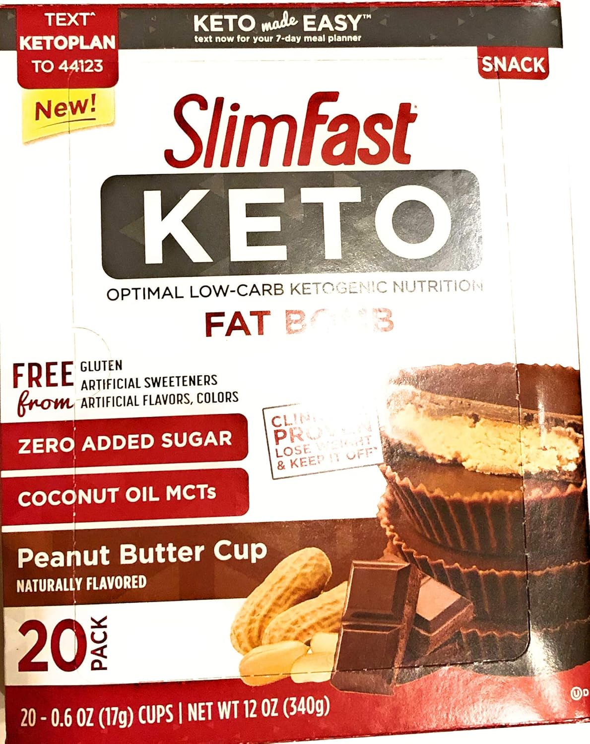 Amazon.com : Power Crunch Slim Fast Keto Low-Carb Ketogenic Nutrition ...